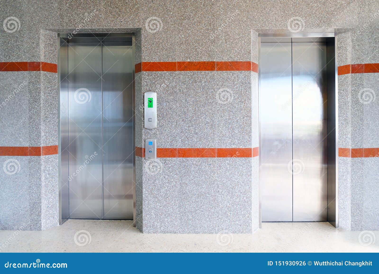 Elevator Hall in the Building Stock Photo - Image of indoors ...