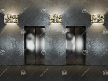Elevator hall stock image. Image of studio, hitech, design - 35544227