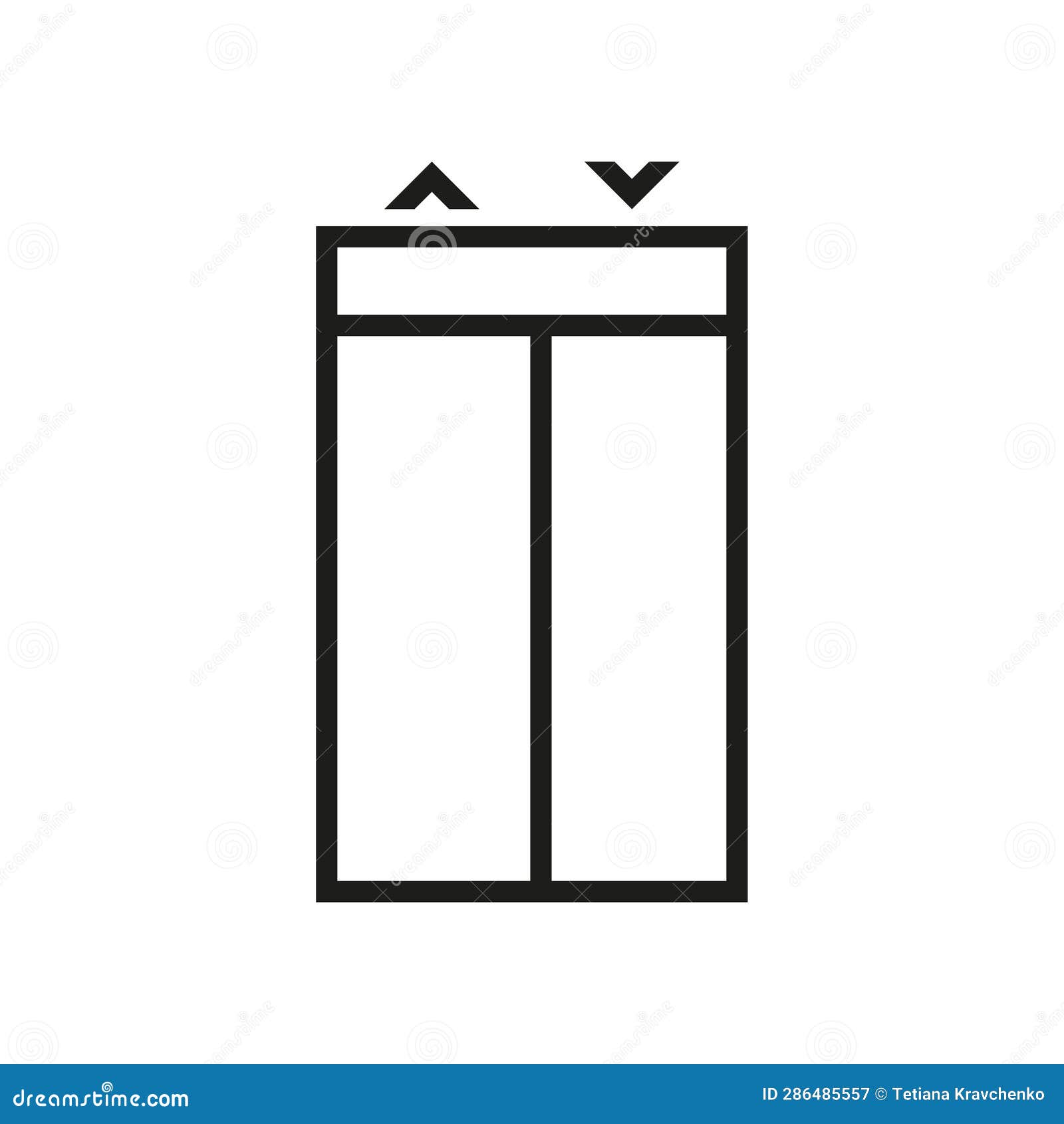 Elevator Icon. Elevator Doors with Arrows Icon. Vector Illustration ...