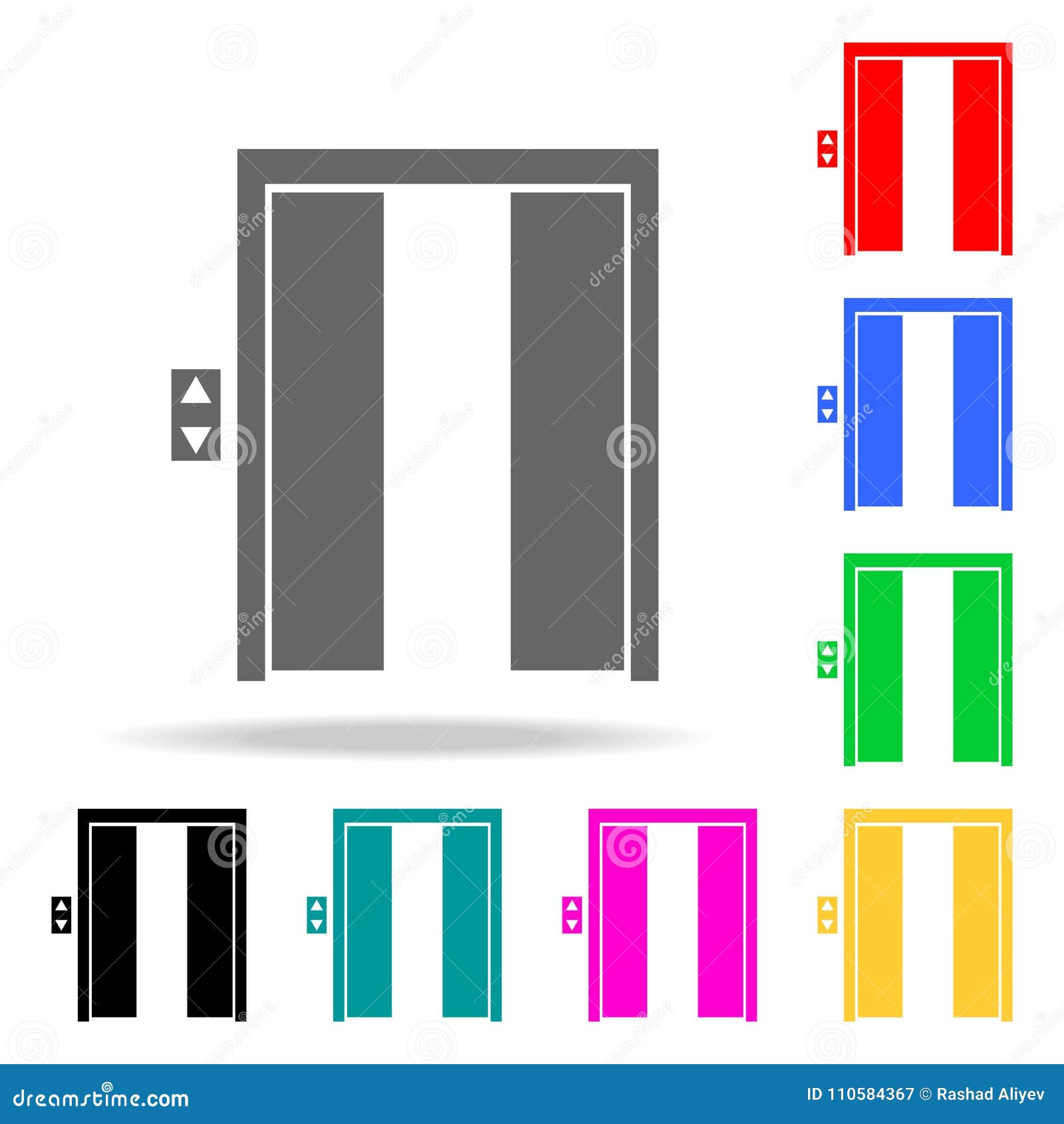 Elevator Icon. Elements in Multi Colored Icons for Mobile Concept and ...