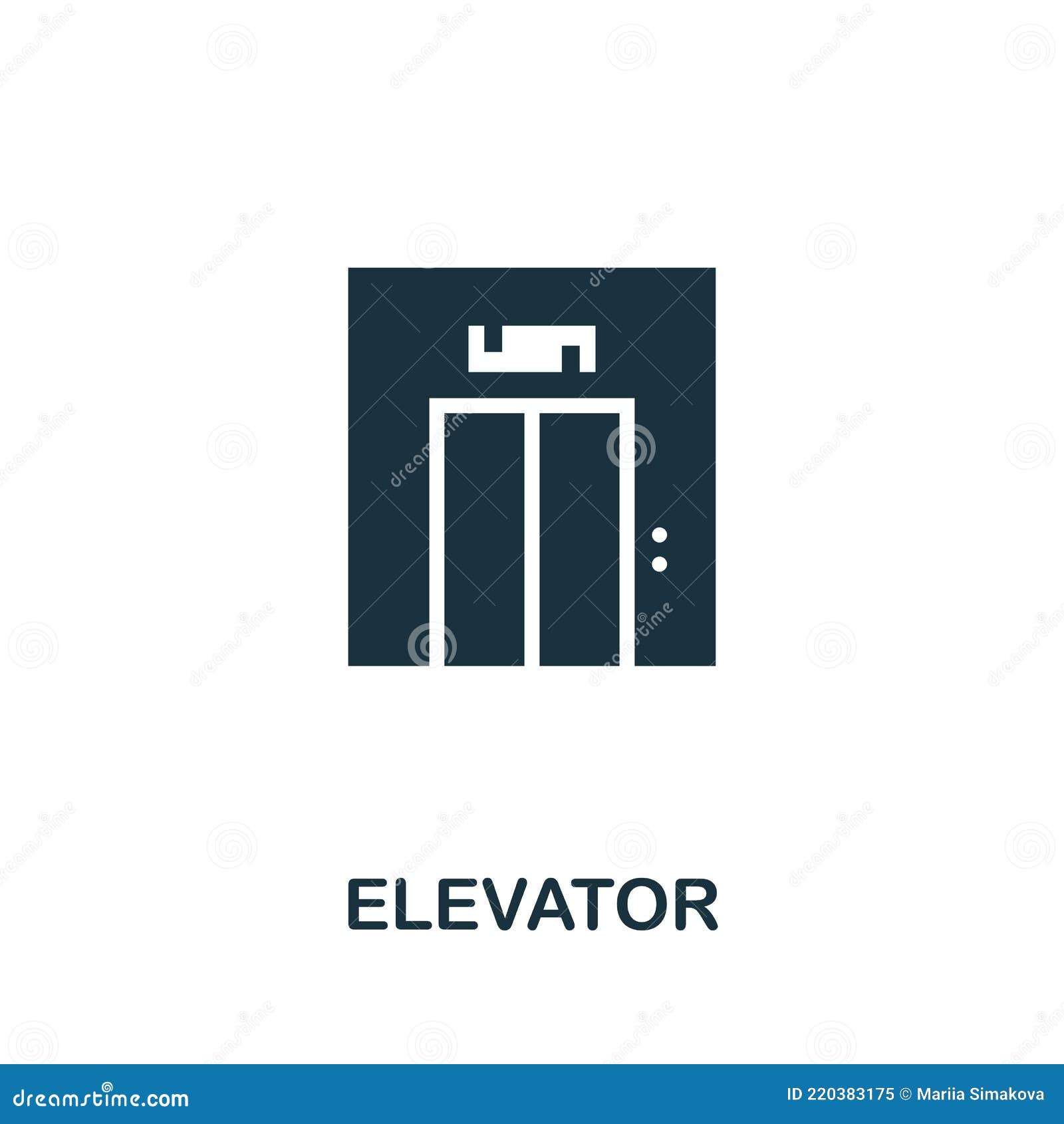 Elevator Icon. Monochrome Simple Element from Mall Collection. Creative ...