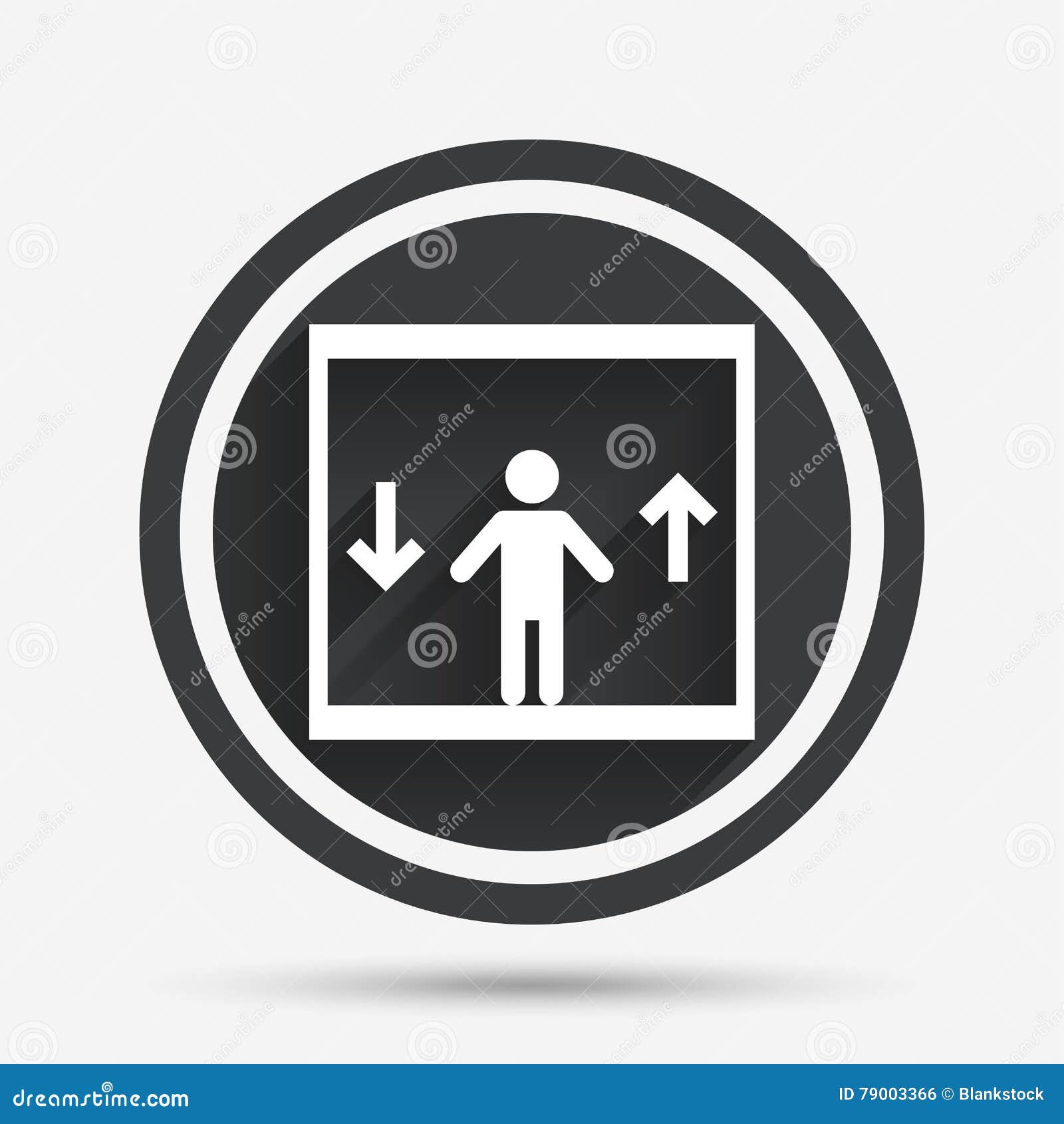 Elevator Icon. Person Symbol with Up Down Arrows. Stock Vector ...