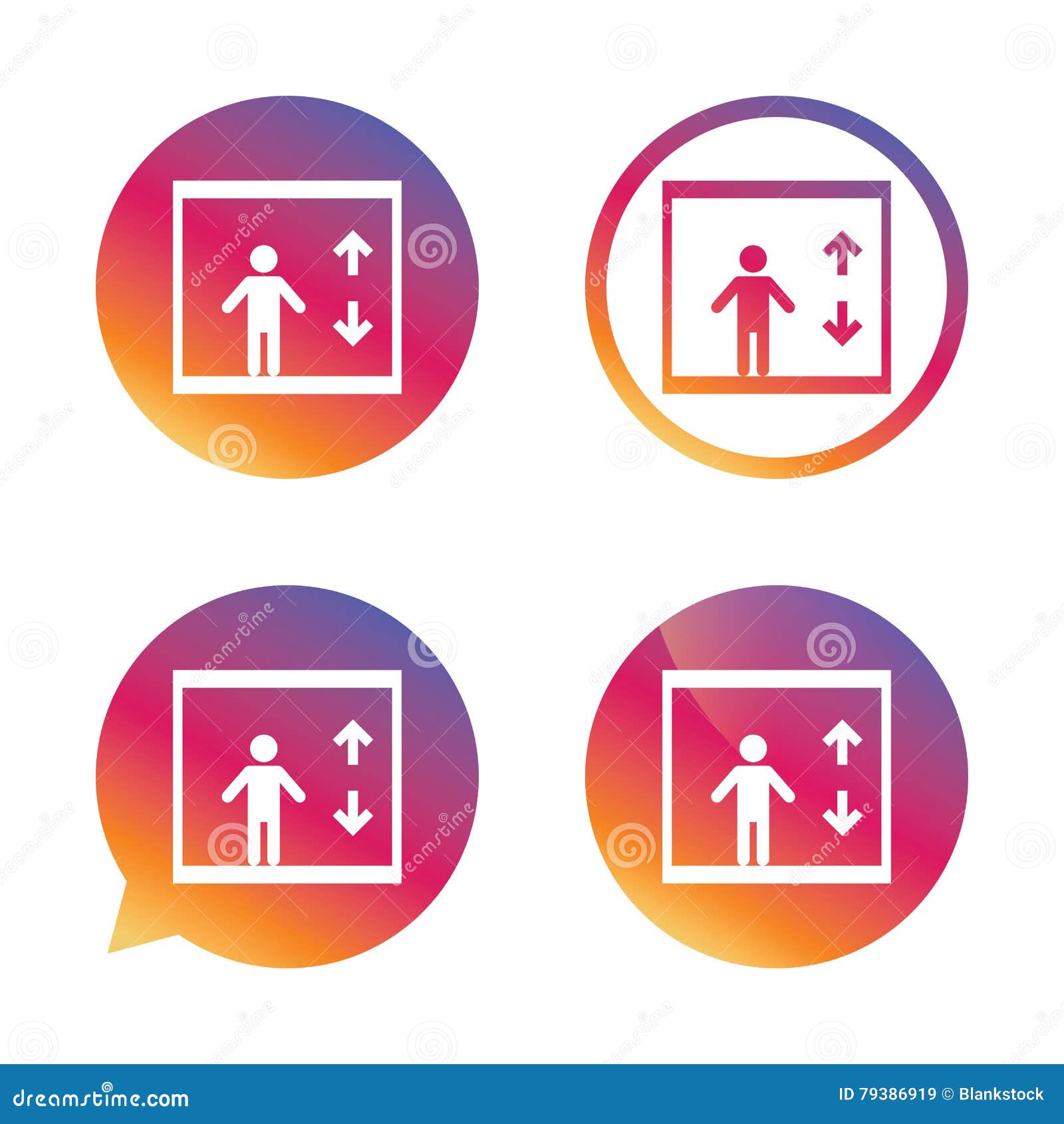 Elevator Icon. Person Symbol with Up Down Arrows. Stock Vector ...