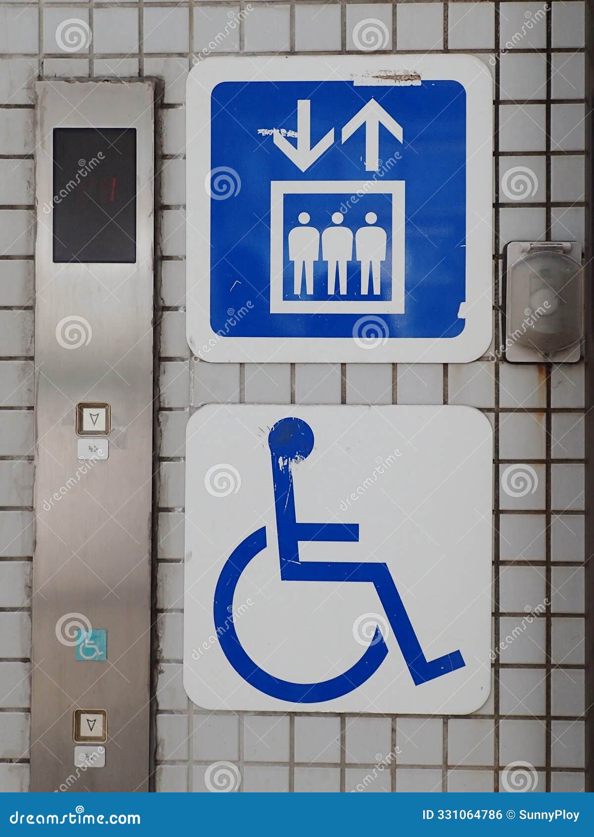 Elevator icon sign. stock photo. Image of handicap, signage - 331064786