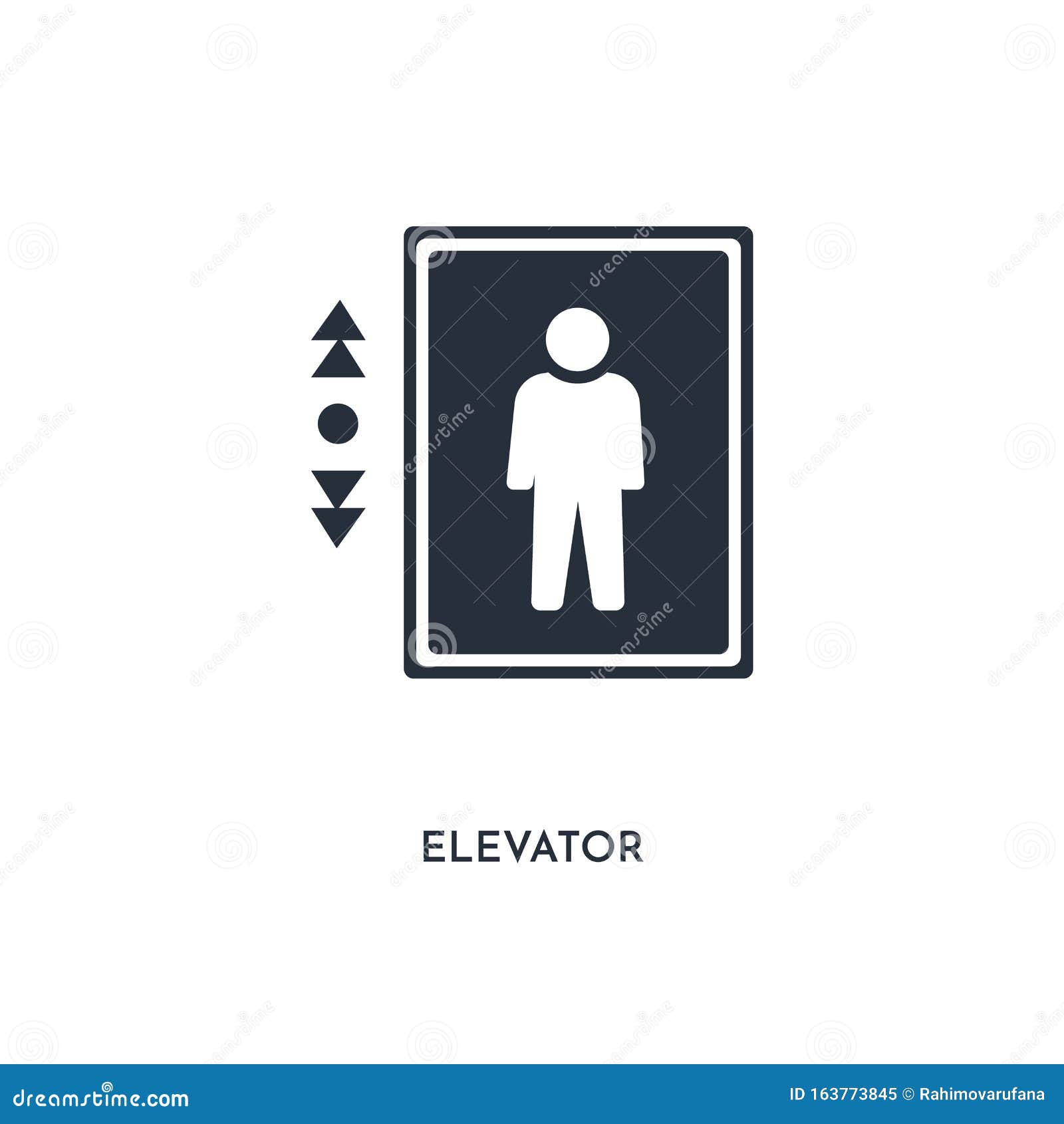 Elevator Icon. Simple Element Illustration. Isolated Trendy Filled ...