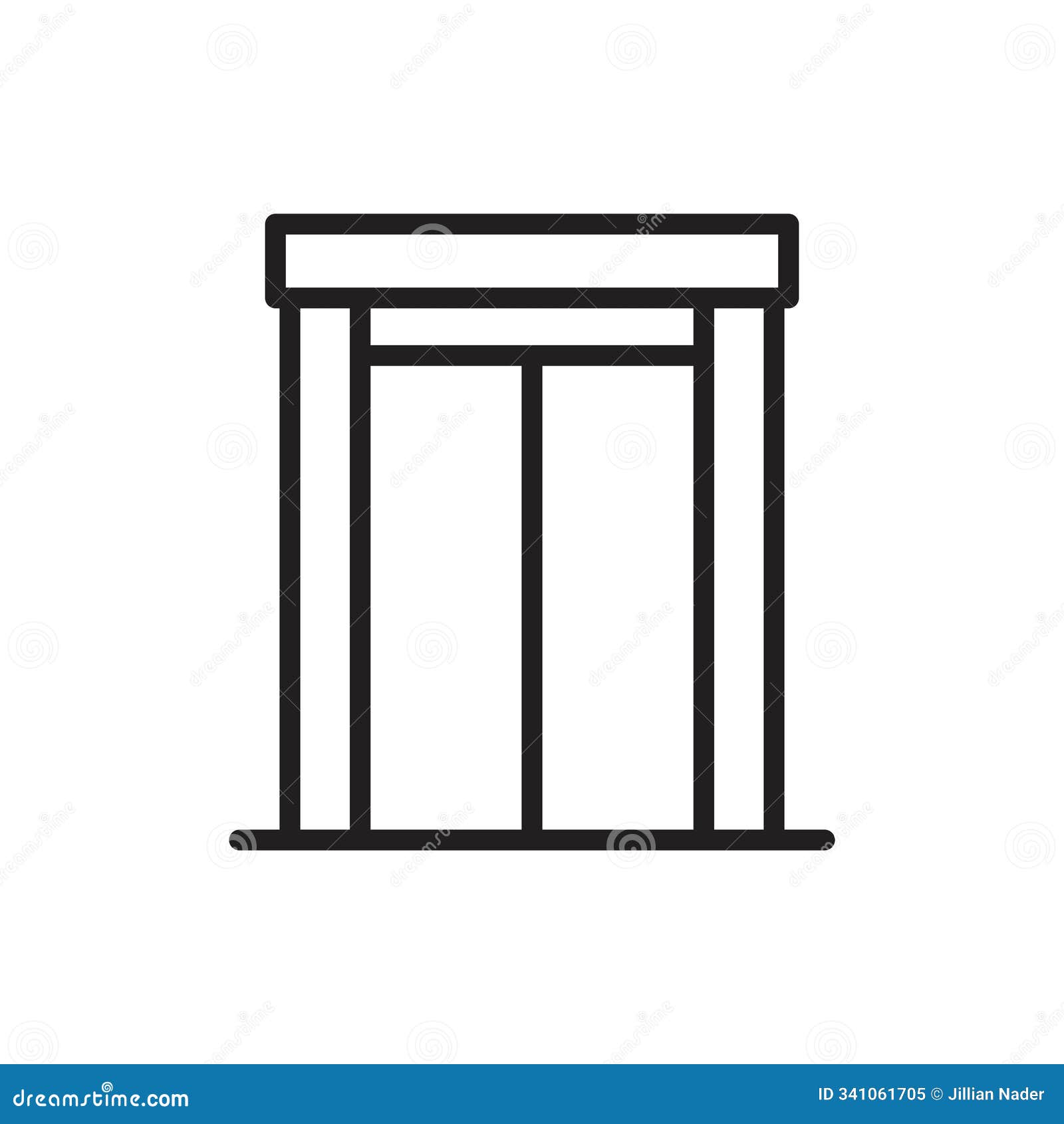 Elevator Icon Simple Thin Outline Stock Vector - Illustration of ...