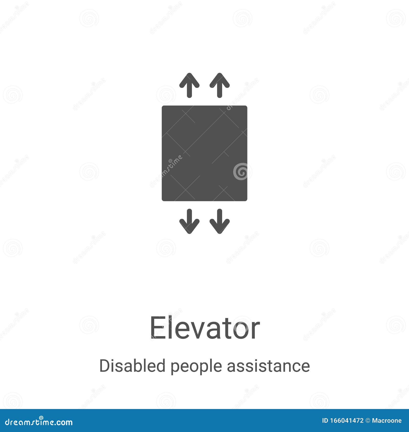 Elevator Icon Vector from Disabled People Assistance Collection. Thin ...