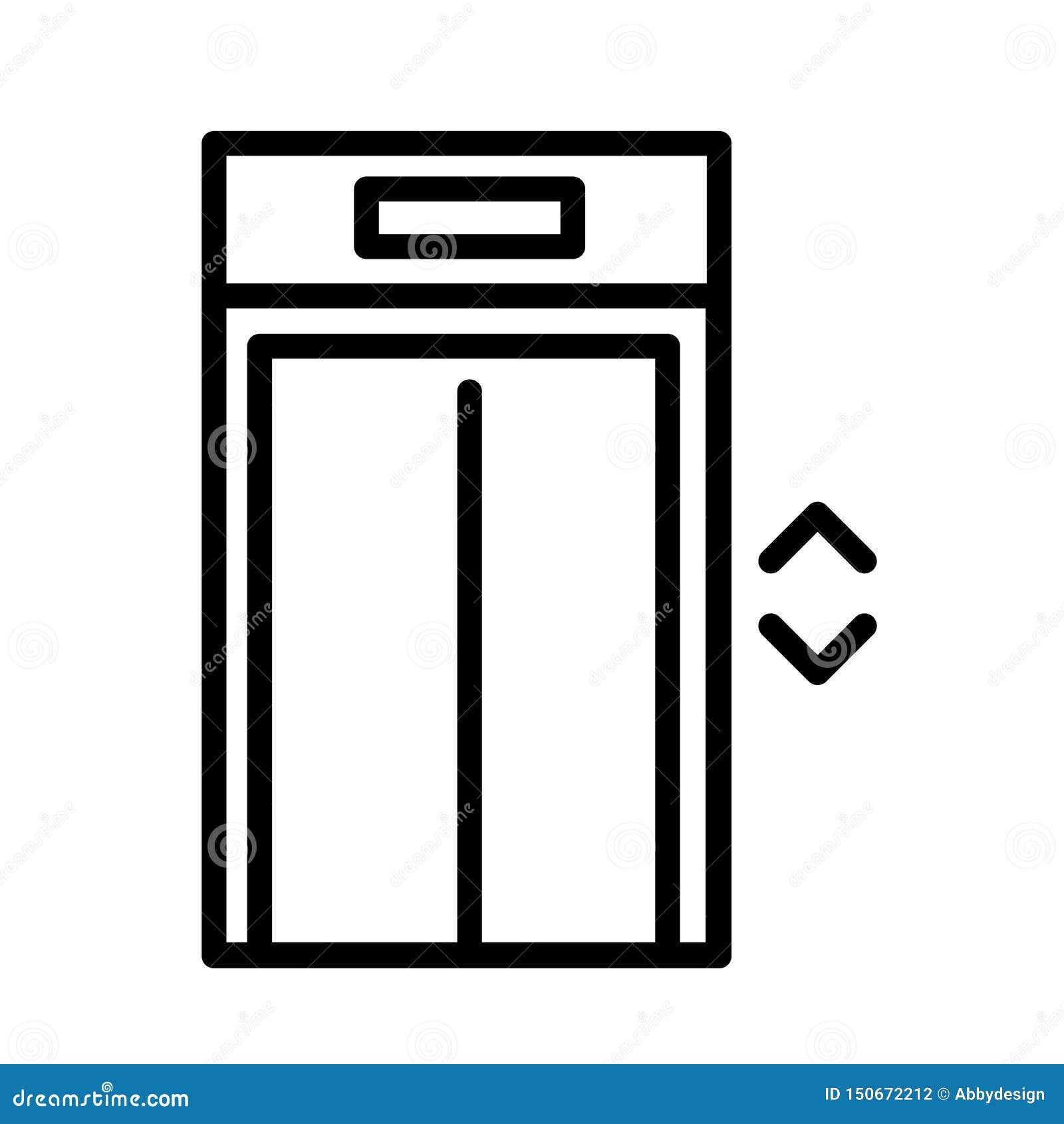 Elevator Icon On White Background. Elevator Sign. Royalty-Free Stock ...