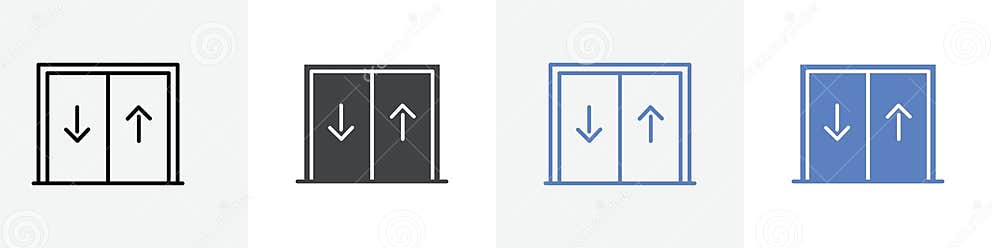 Elevator Icon Vector Set Use for Web Ui or App Stock Vector ...