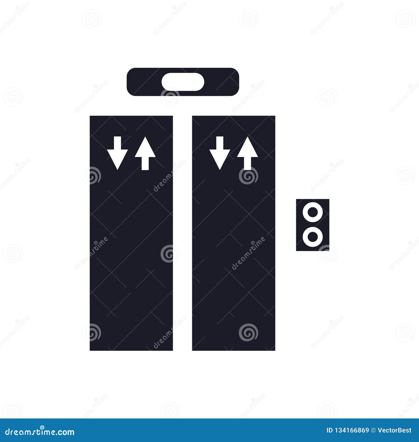 Elevator Icon Vector Sign and Symbol Isolated on White Background ...