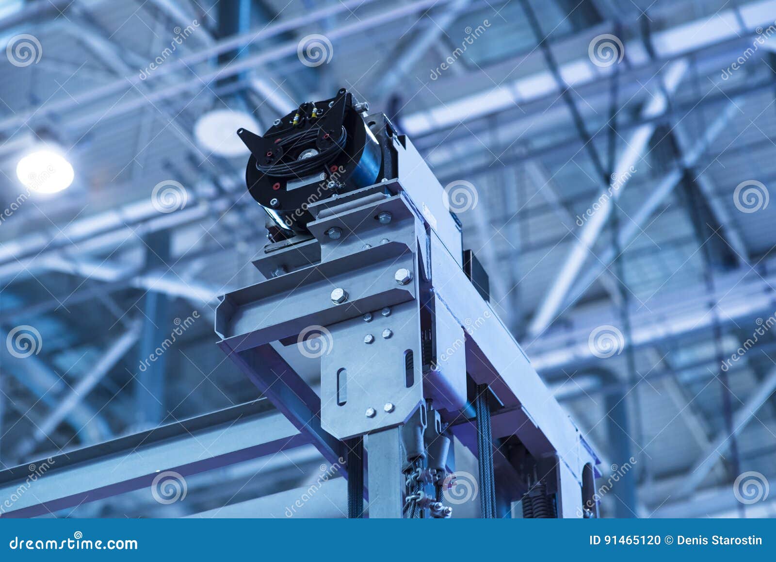 Elevator Installation, Lift Technician Installing a Modern Elevator ...