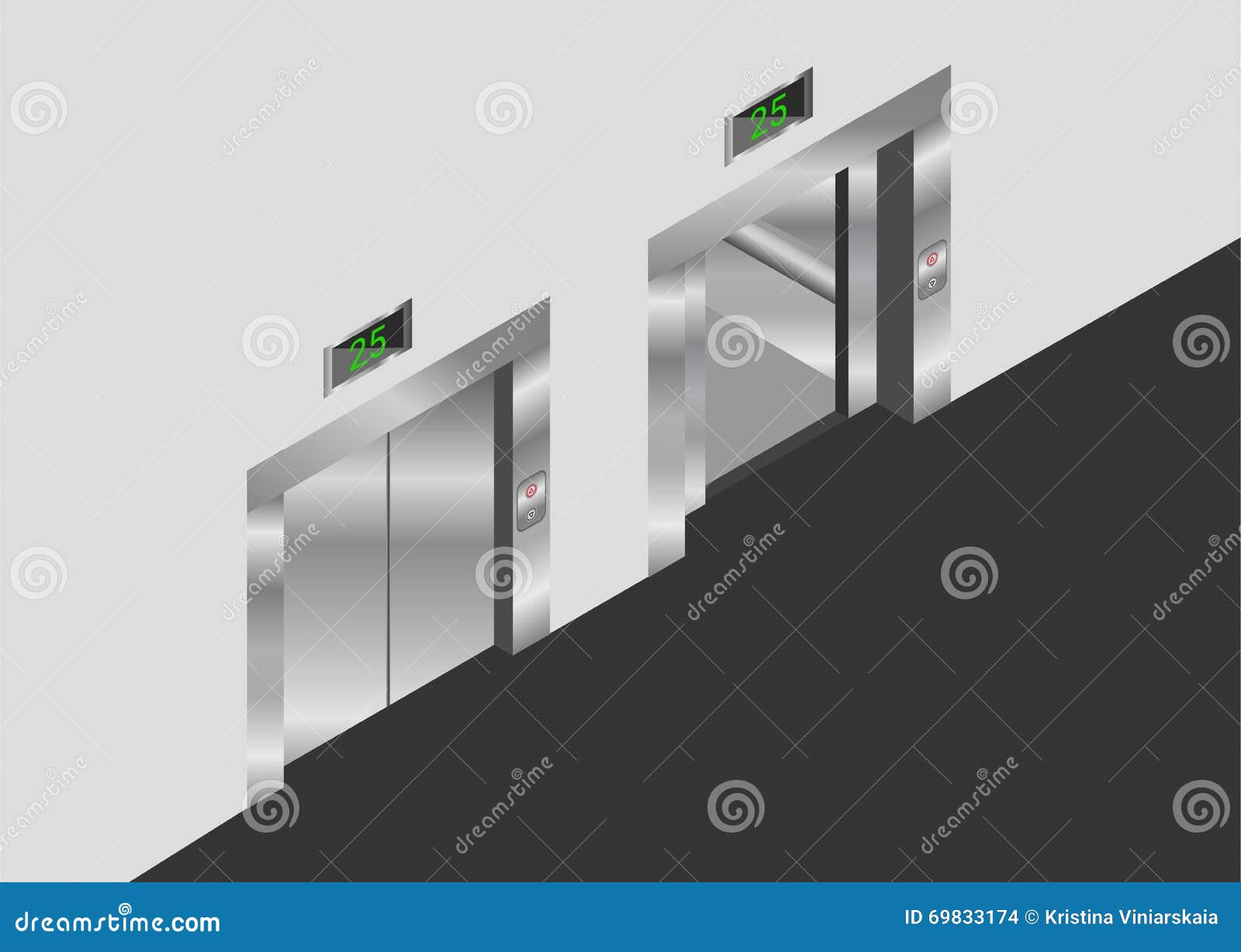 Elevator Isometric Design Set Stock Vector - Illustration of lift ...