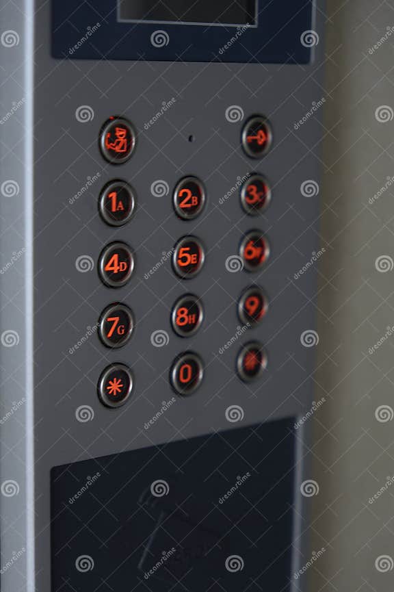 An Elevator Keypad Featuring Illuminated Buttons Designed for Enhanced ...