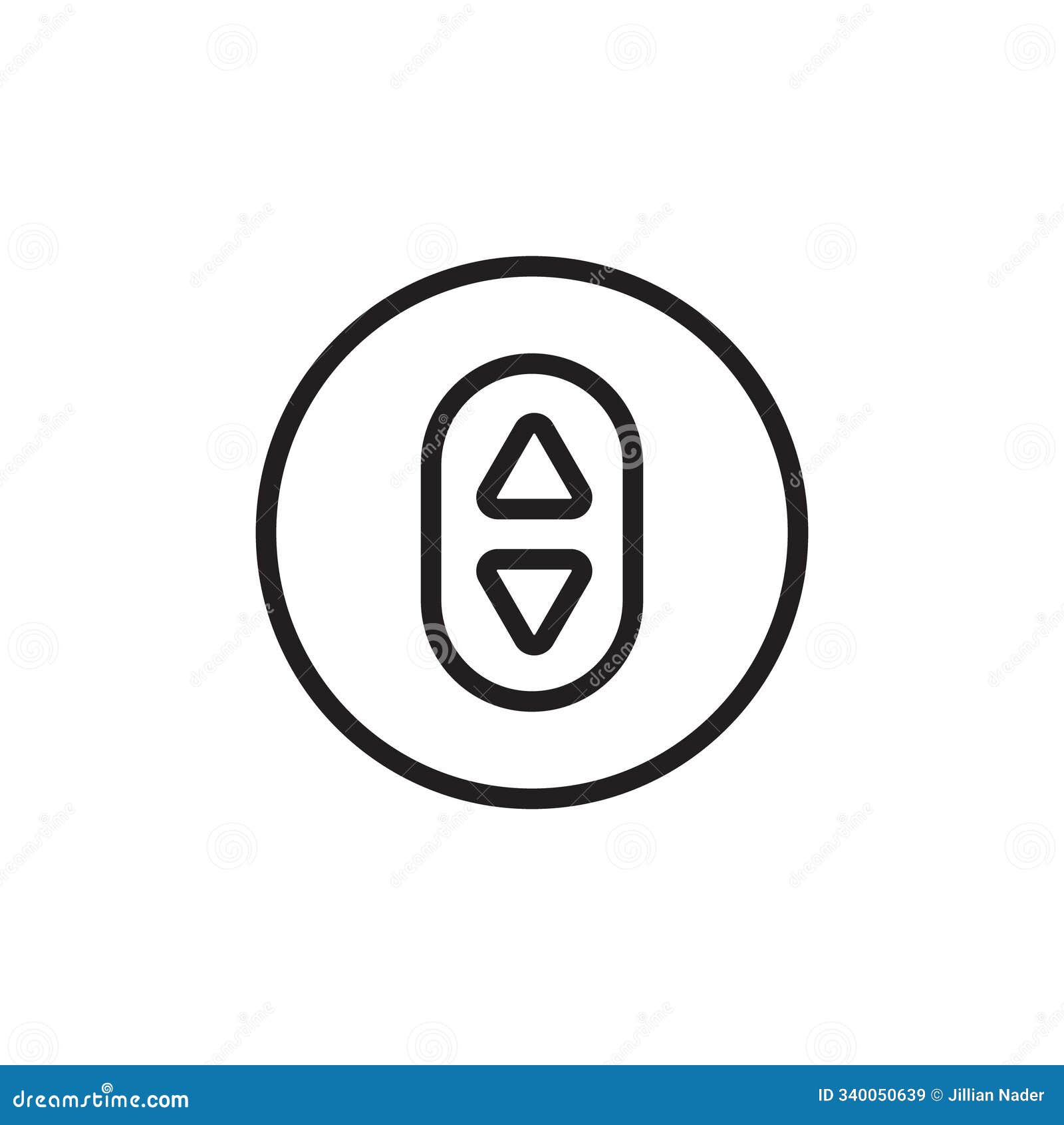 Elevator, Lift Button Icon Outline Vector for Web Ui Stock Vector ...