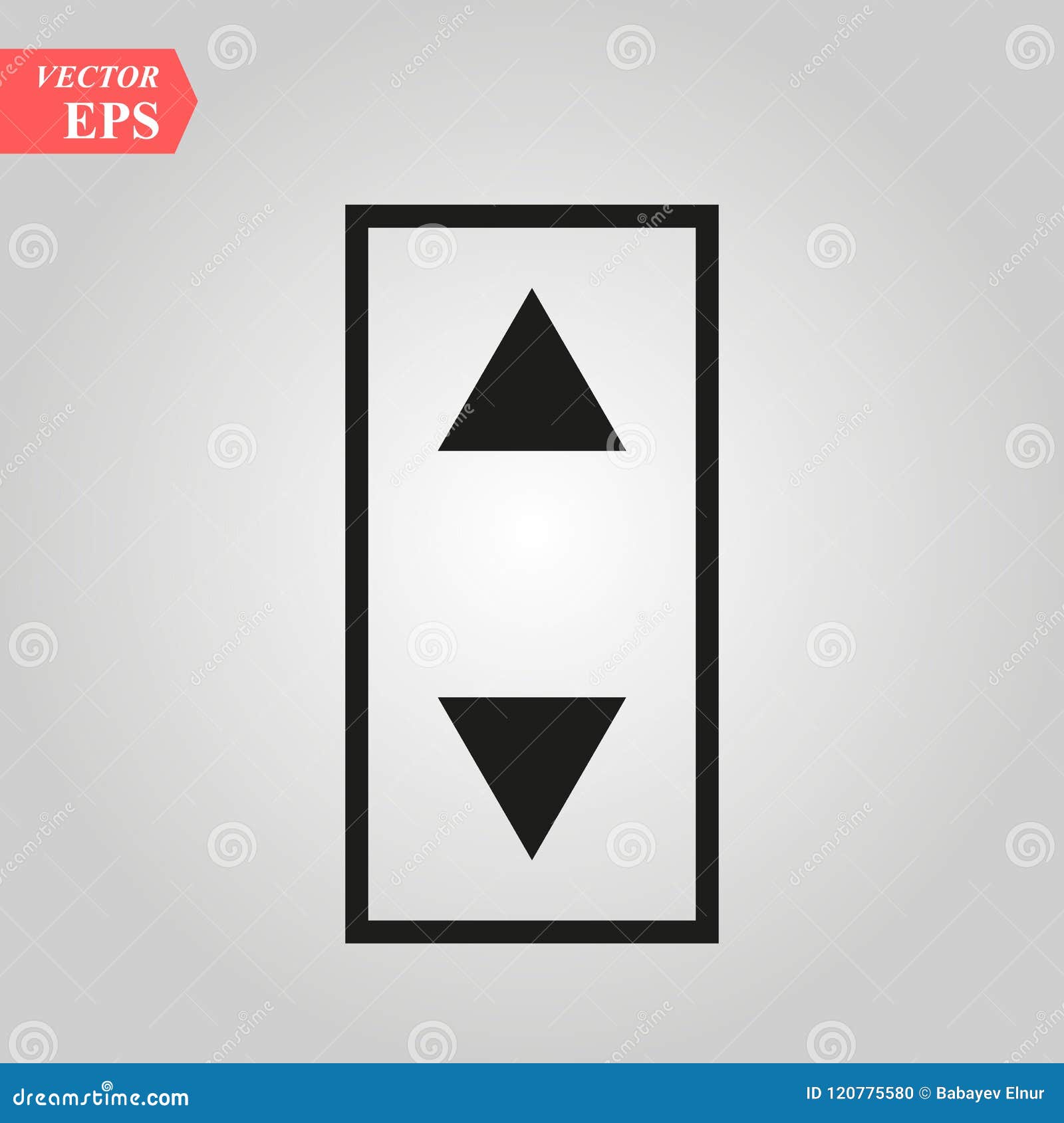 Elevator or Lift Buttons Icon. Simple Flat Logo of Elevator Buttons ...