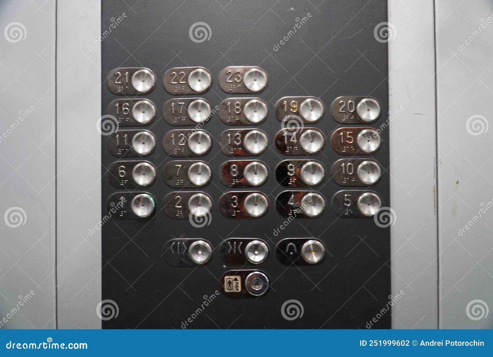 Elevator Lift Buttons Keypad. Push Car Operating Panel, COP Panel ...