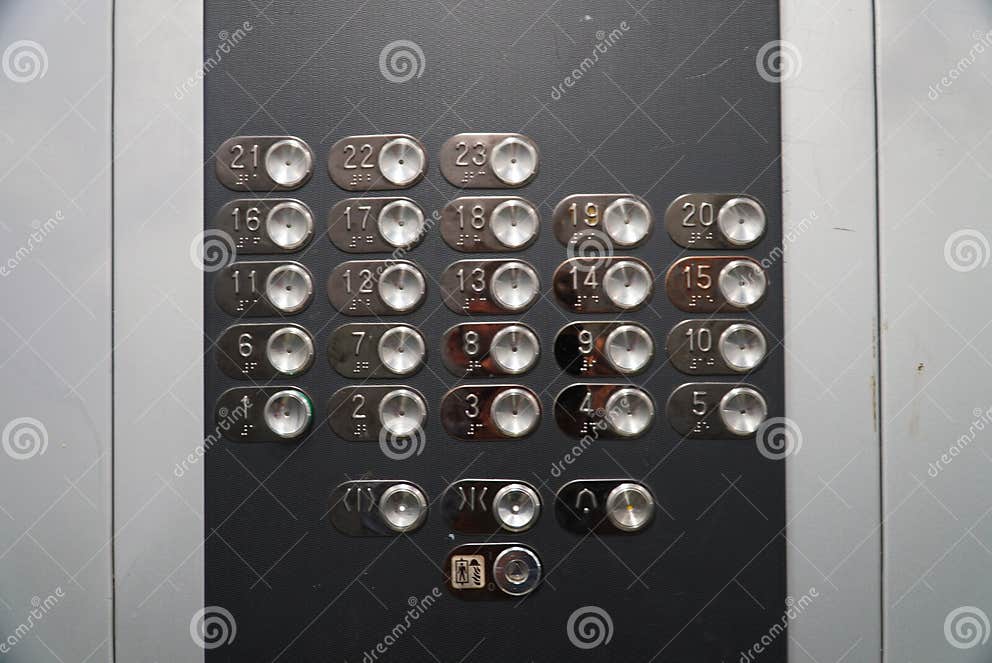 Elevator Lift Buttons Keypad. Push Car Operating Panel, COP Panel ...