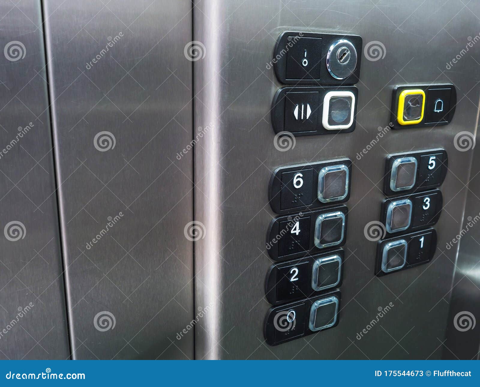 Elevator Lift Buttons, Modern Stainless Steel Interior. Stock Image ... Elevator Lift Buttons, Modern Stainless Steel Interior. Stock Image ...