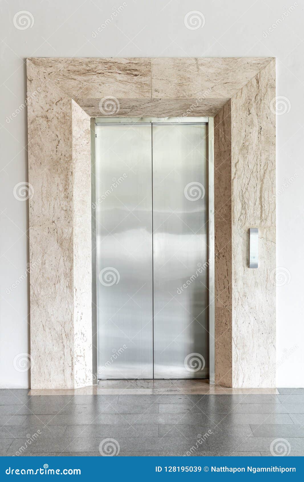 Elevator or Lift Closed Door Stock Image - Image of modern, style ...
