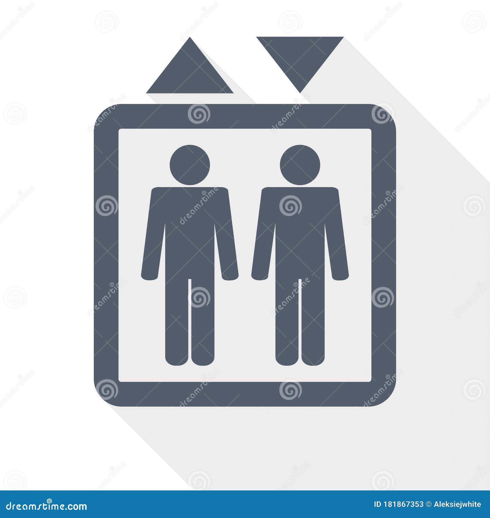 Elevator, Lift Flat Design Vector Icon Stock Vector - Illustration of ...