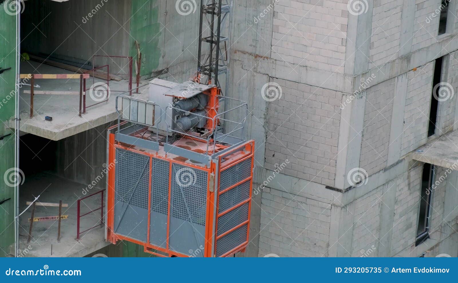 Elevator Lifts for Workers and Construction Materials at the ...