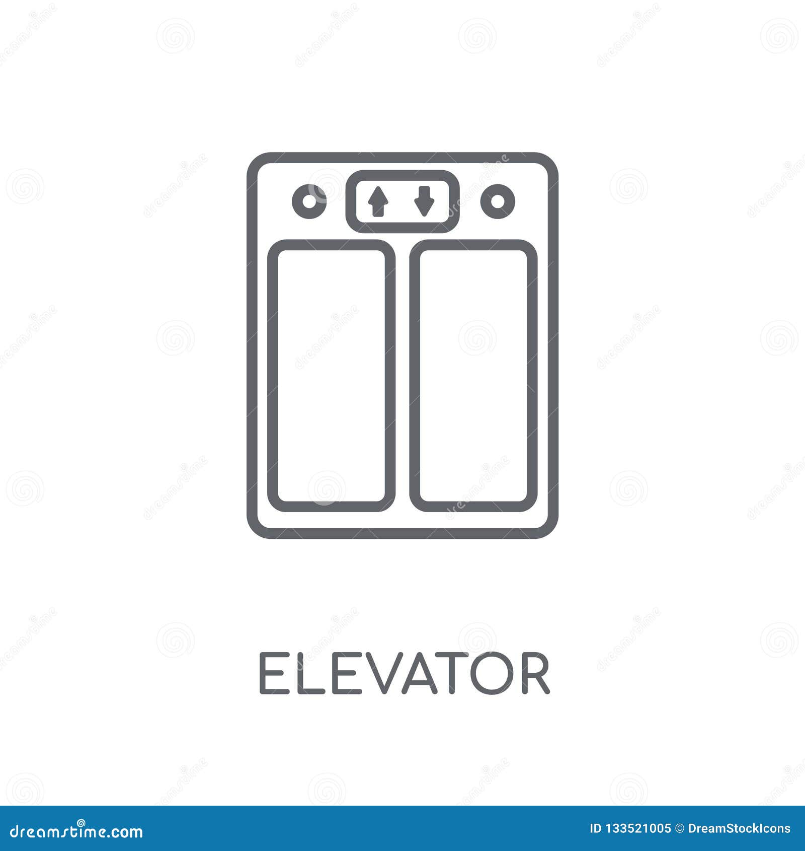 Elevator Linear Icon. Modern Outline Elevator Logo Concept on Wh Stock ...
