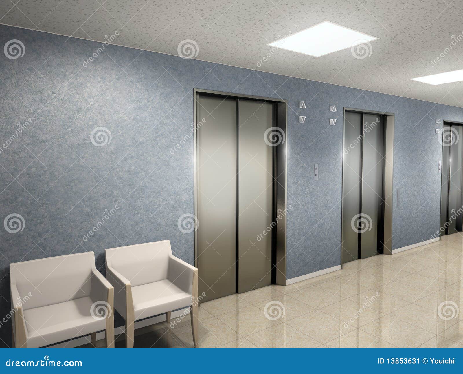 Elevator lobby stock illustration. Illustration of marble - 13853631