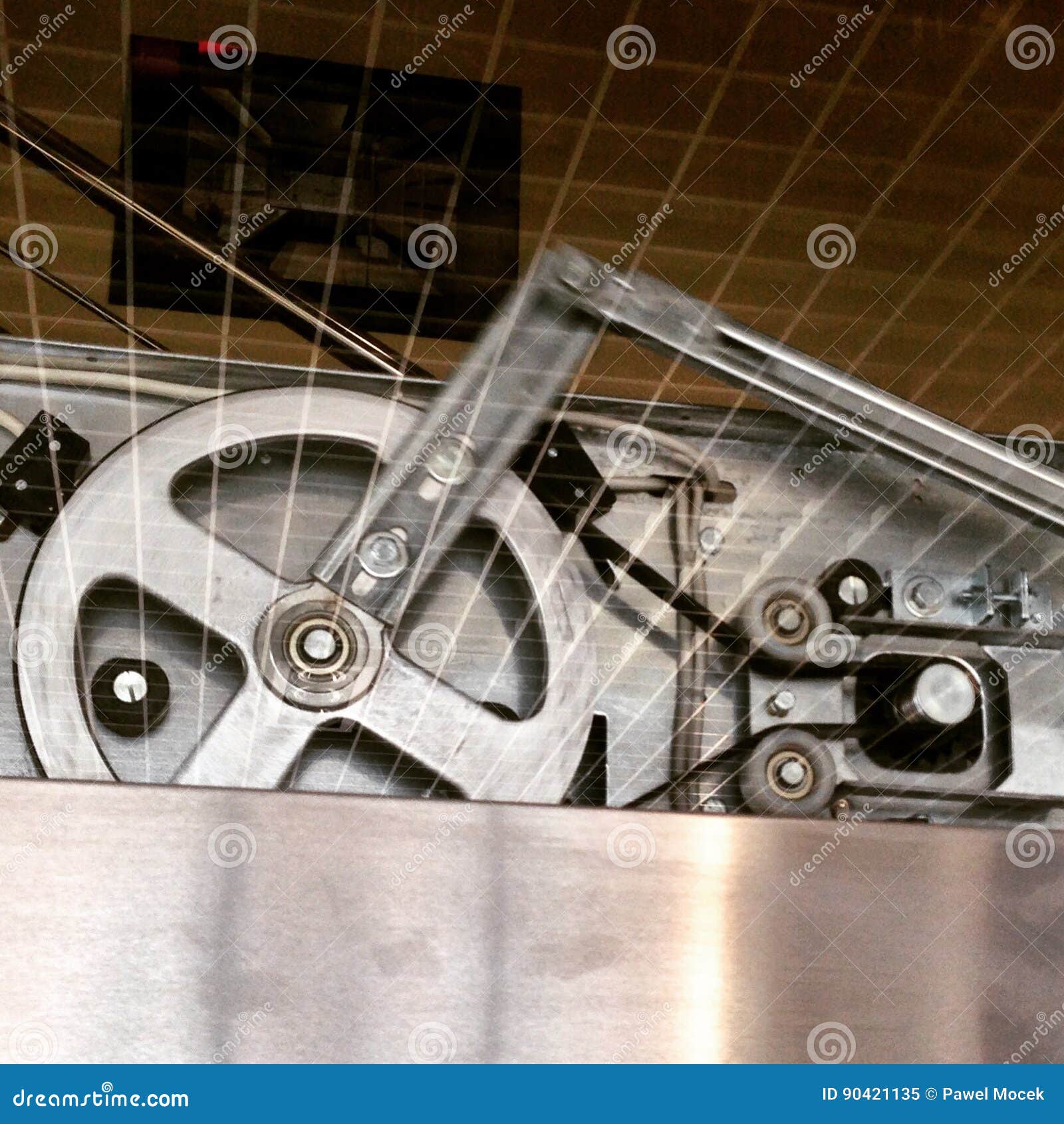 Elevator mechanism stock image. Image of engine, lever - 90421135