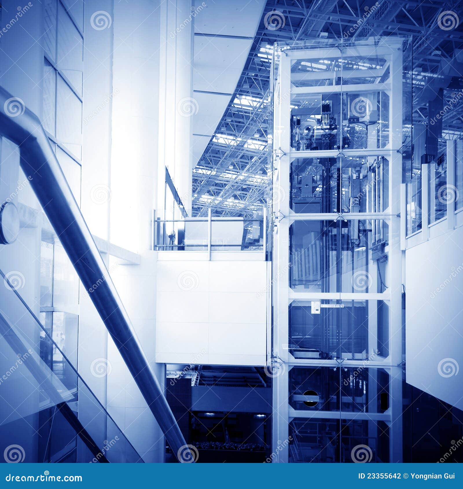 Elevator, Modern Building Interior Stock Photo - Image of futuristic ...
