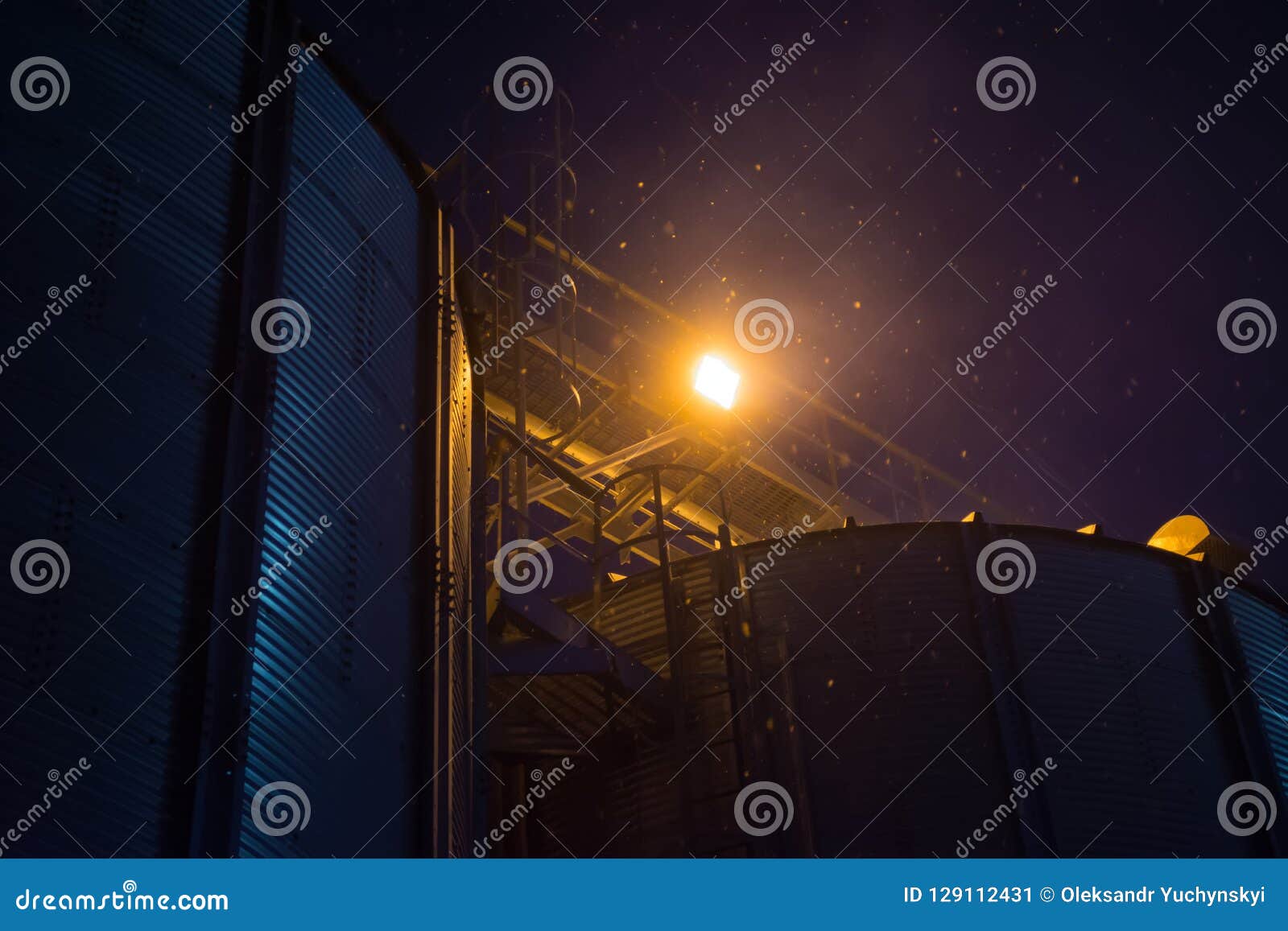 Elevator at Night Sometimes Performs Work on Receiving, Cleaning ...