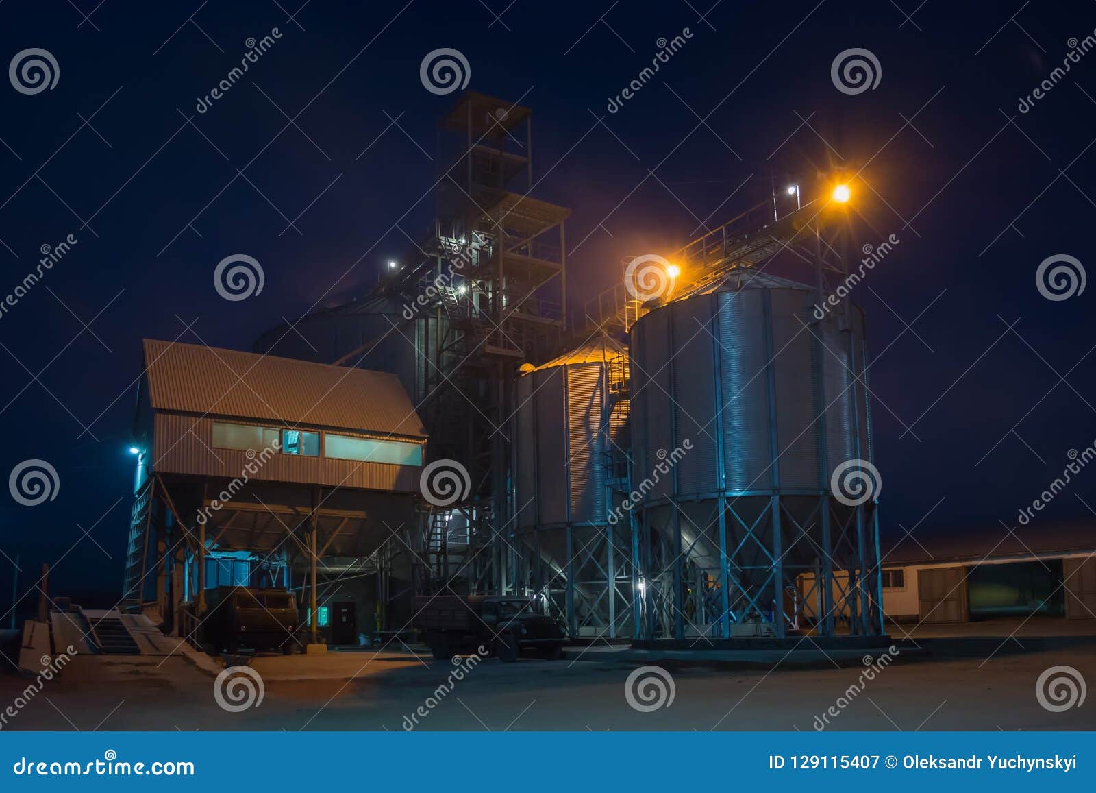 Elevator at Night Sometimes Performs Work on Receiving, Cleaning ...