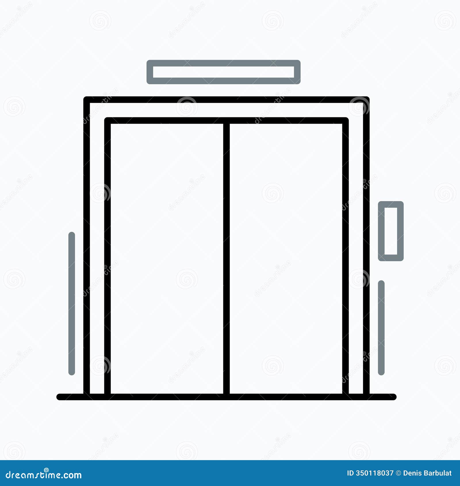 Elevator outline image stock vector. Illustration of interior - 350118037