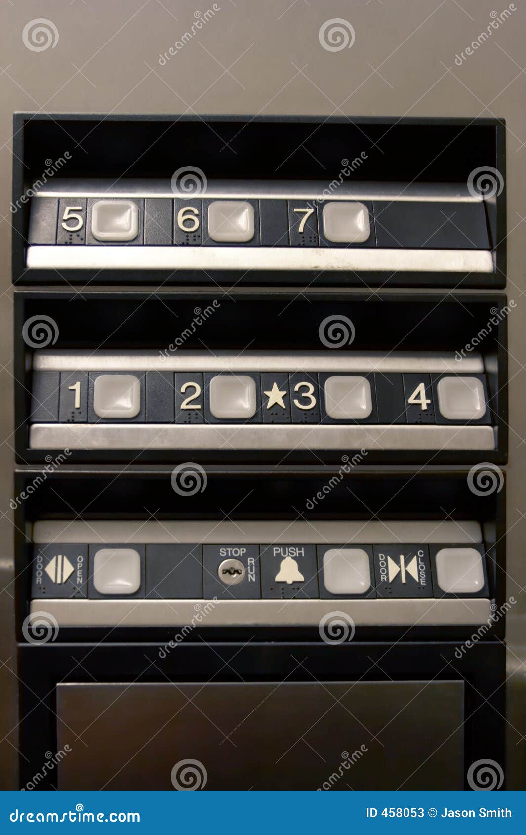 Elevator Panel stock image. Image of tower, shiny, elevator - 458053
