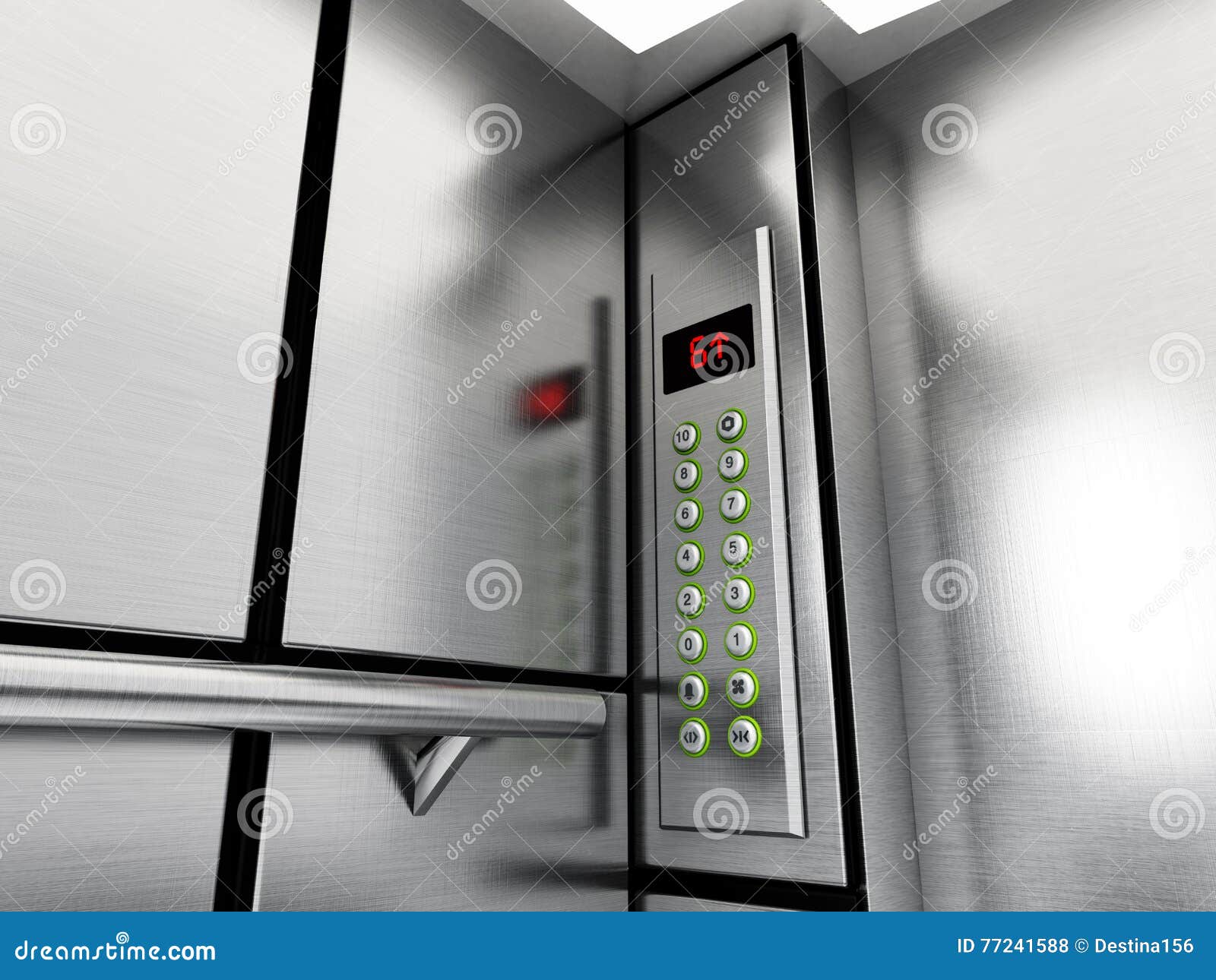 Elevator Panel With Up And Down Arrow Button Cartoon Vector ...