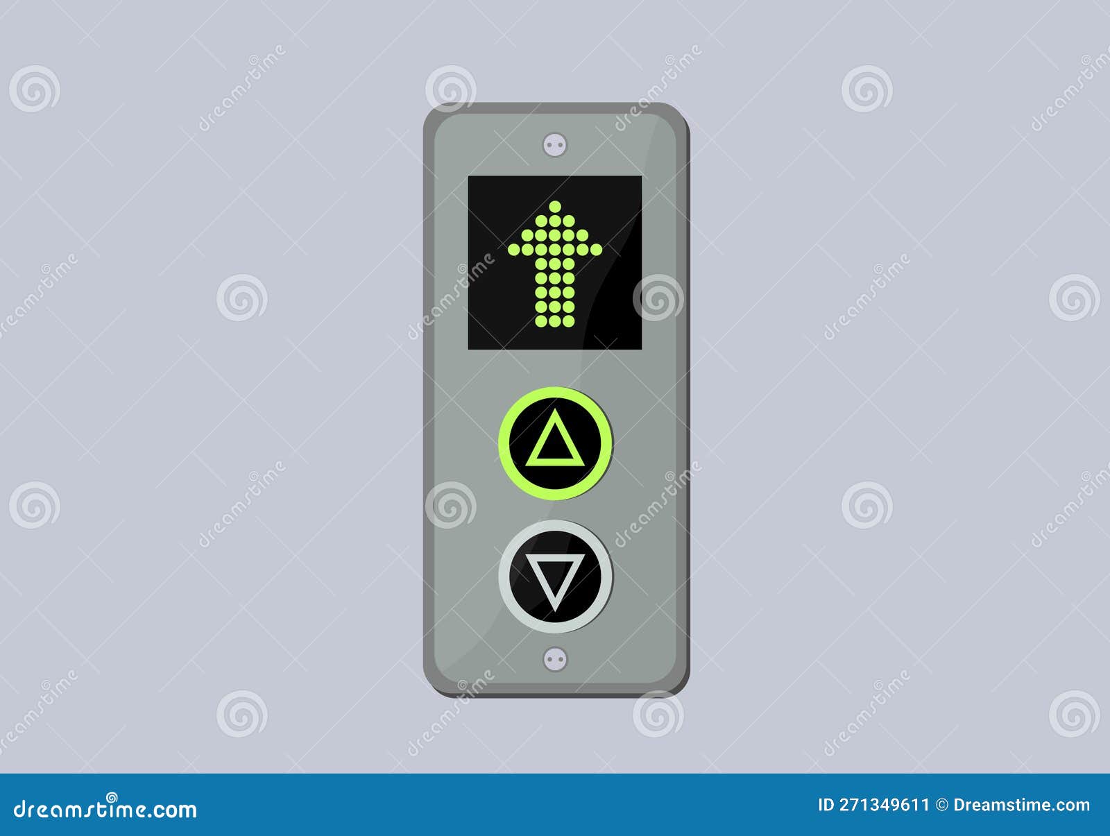 Elevator Digital Led Table. Realistic Vector Illustration ...