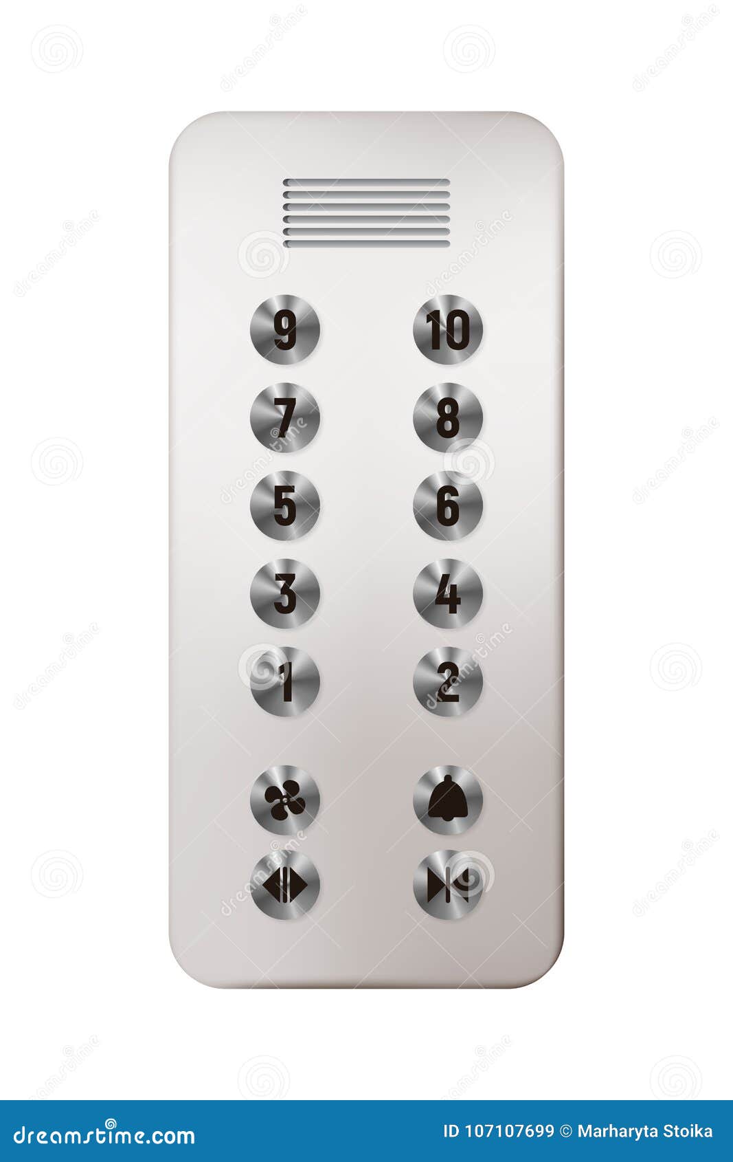 Elevator Panel With Up And Down Arrow Button Cartoon Vector ...