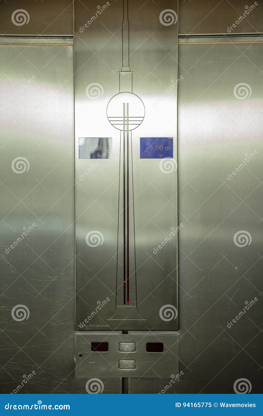 Elevator Panel Inside the TV Tower of Berlin Stock Image - Image of ...