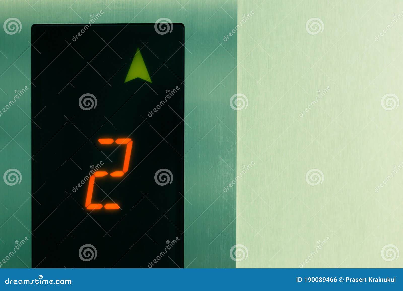 Elevator Panel Show Floor Number Stock Photo - Image of metal, machine ...