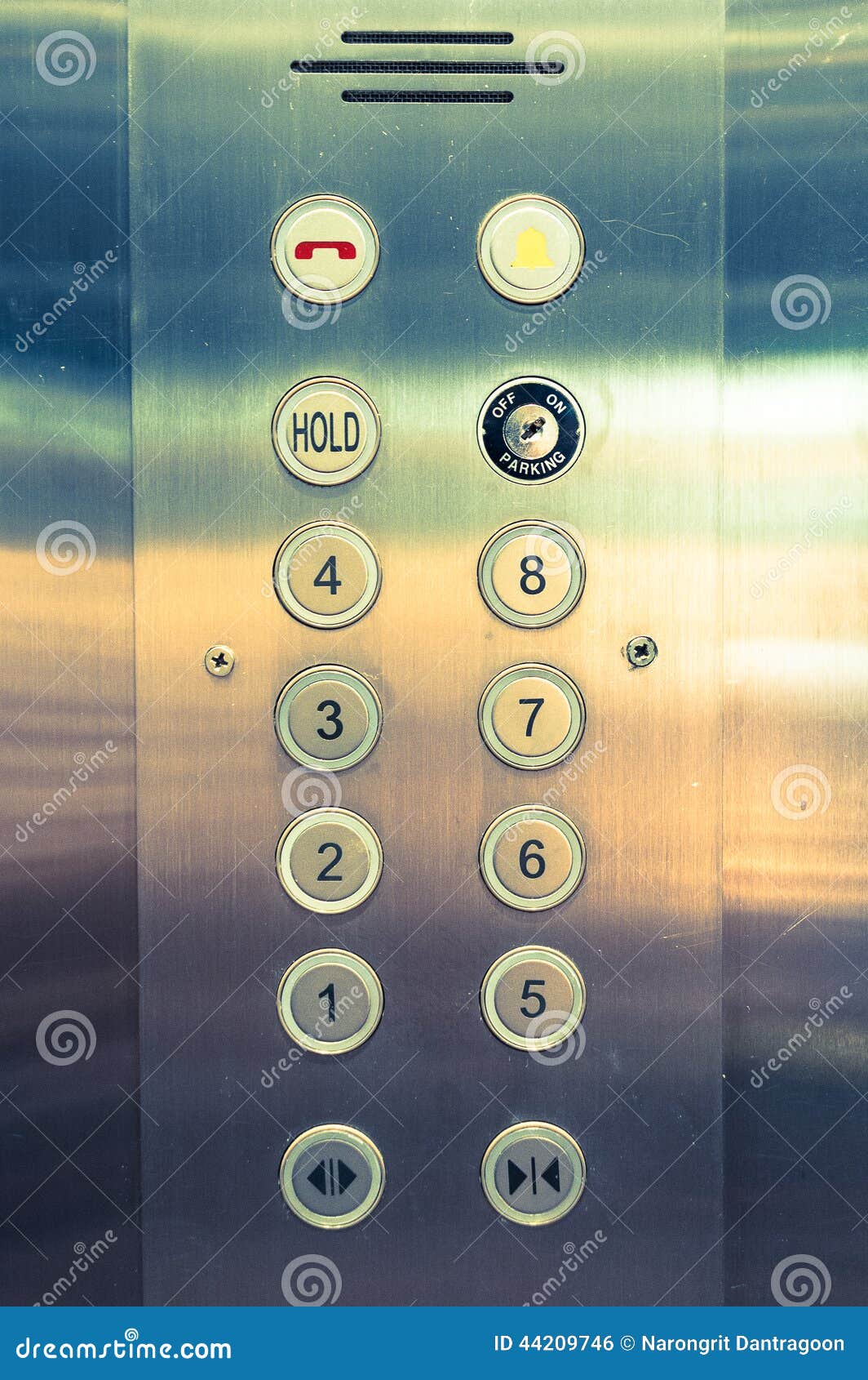 Elevator panel stock photo. Image of alarm, hotel, design - 44209746