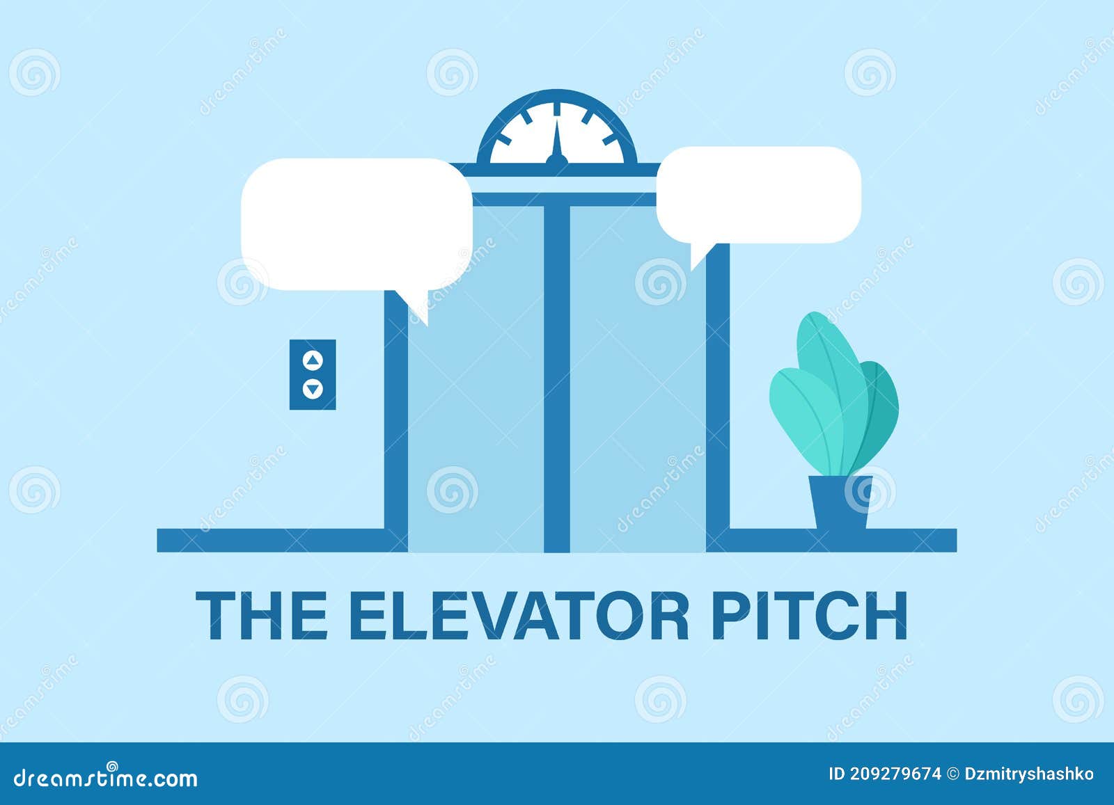 Elevator Pitch Design. Clipart Image. Vector Illustration | CartoonDealer.com #209279674