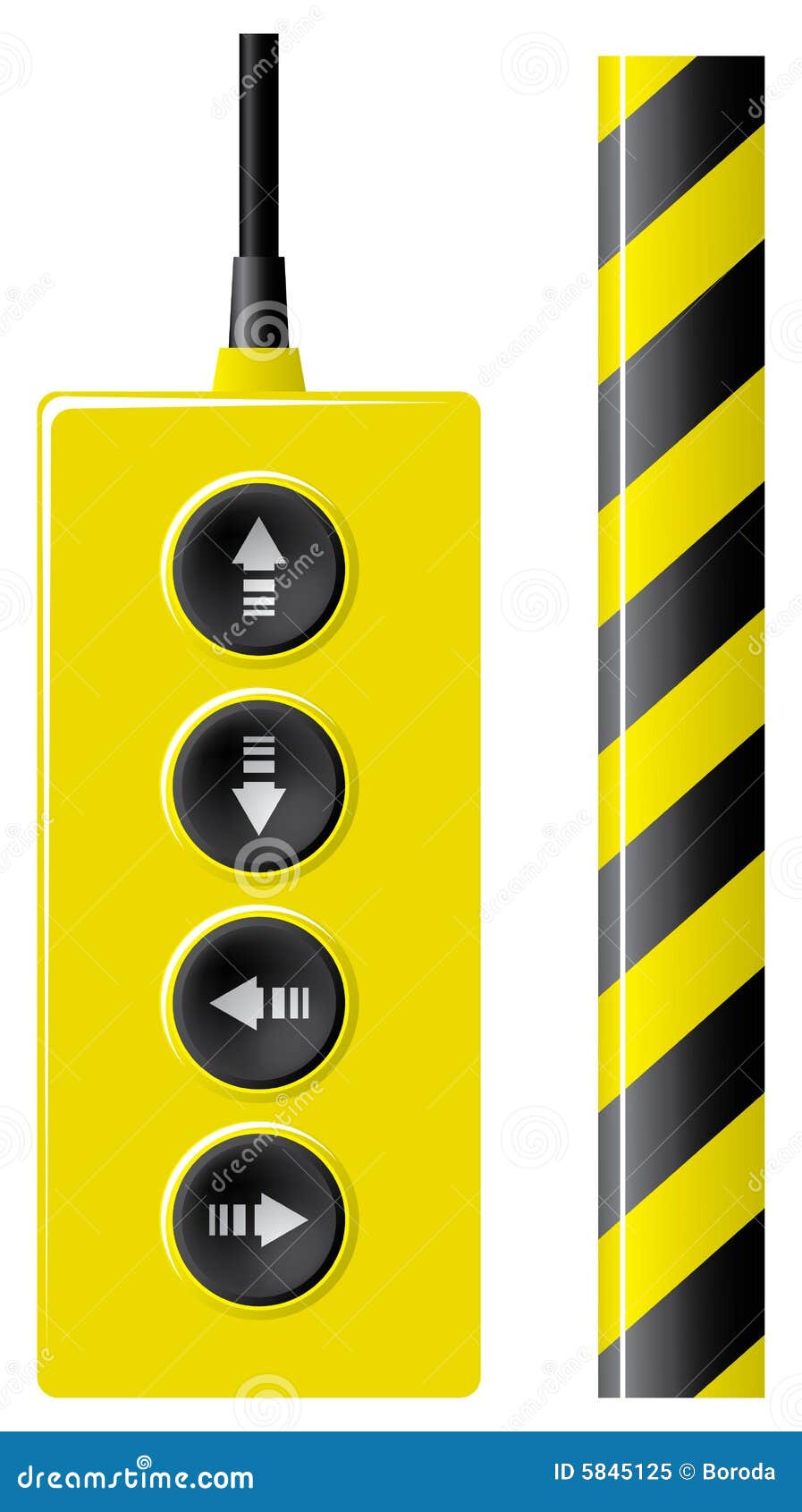 Elevator remote control. stock vector. Illustration of yellow - 5845125