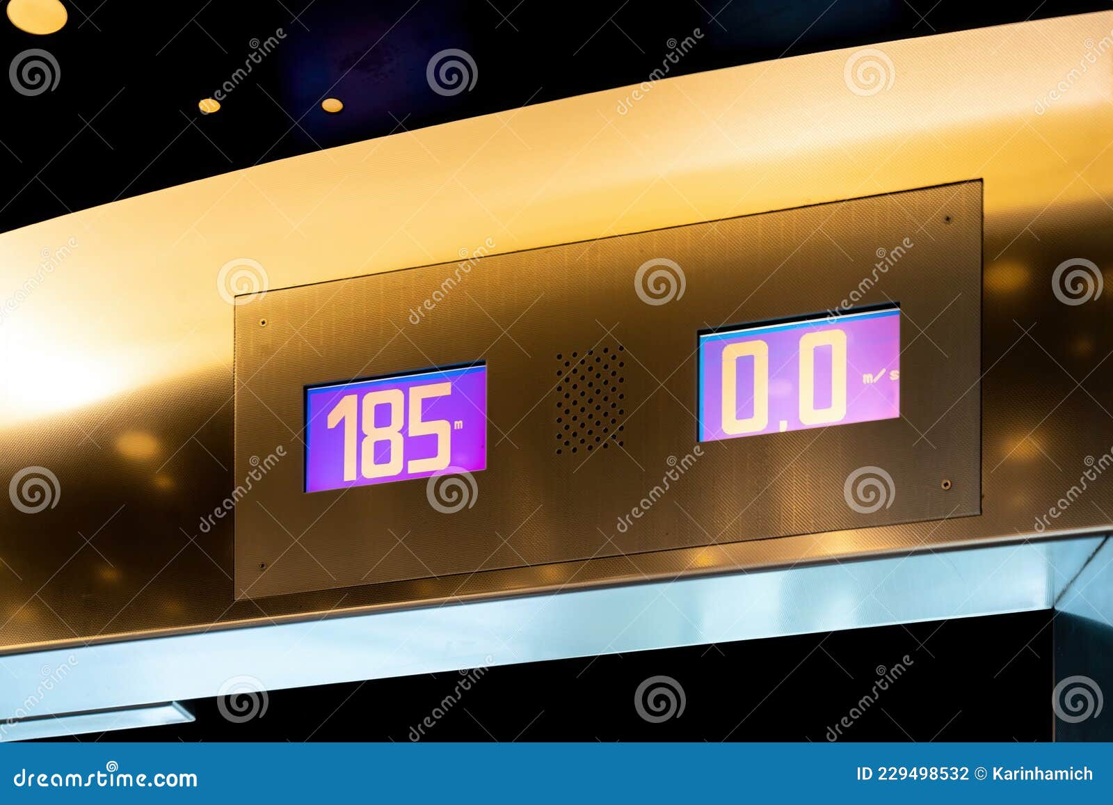 Elevator Screen Show Floor Numbers Stock Photo - Image of construction ...
