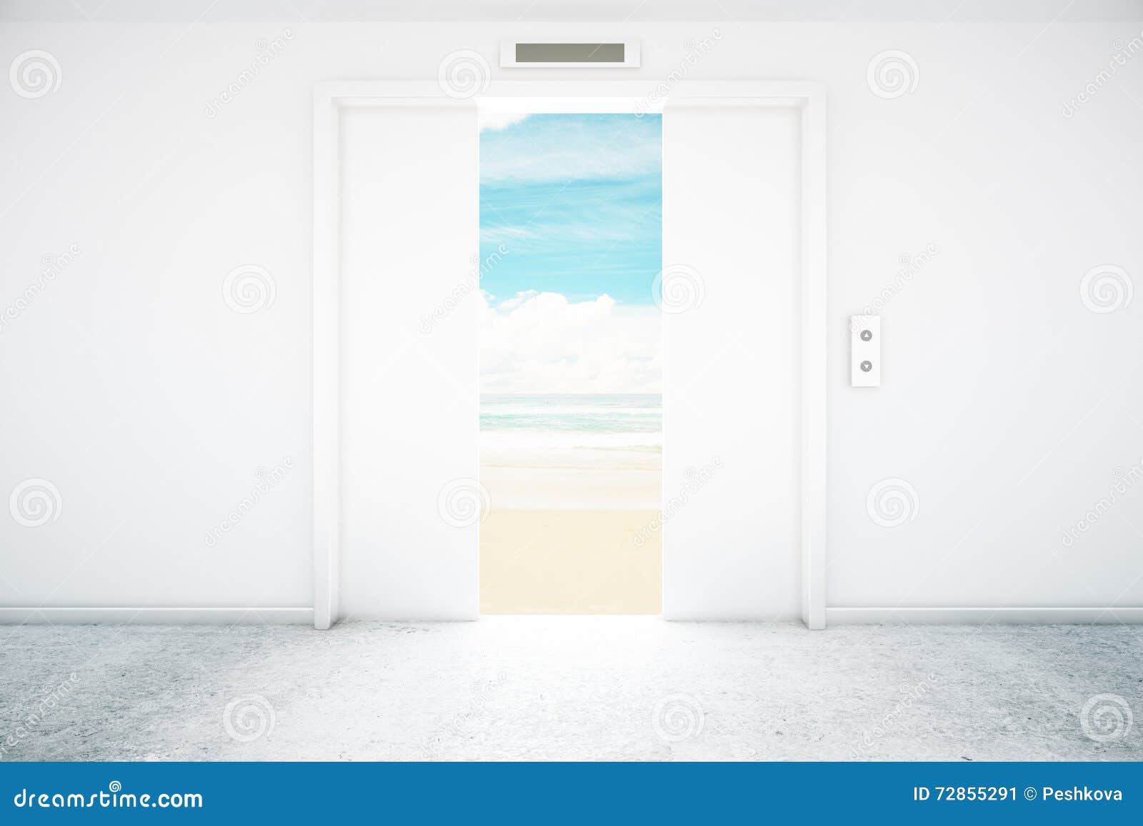 Elevator seaside view stock illustration. Illustration of beach - 72855291