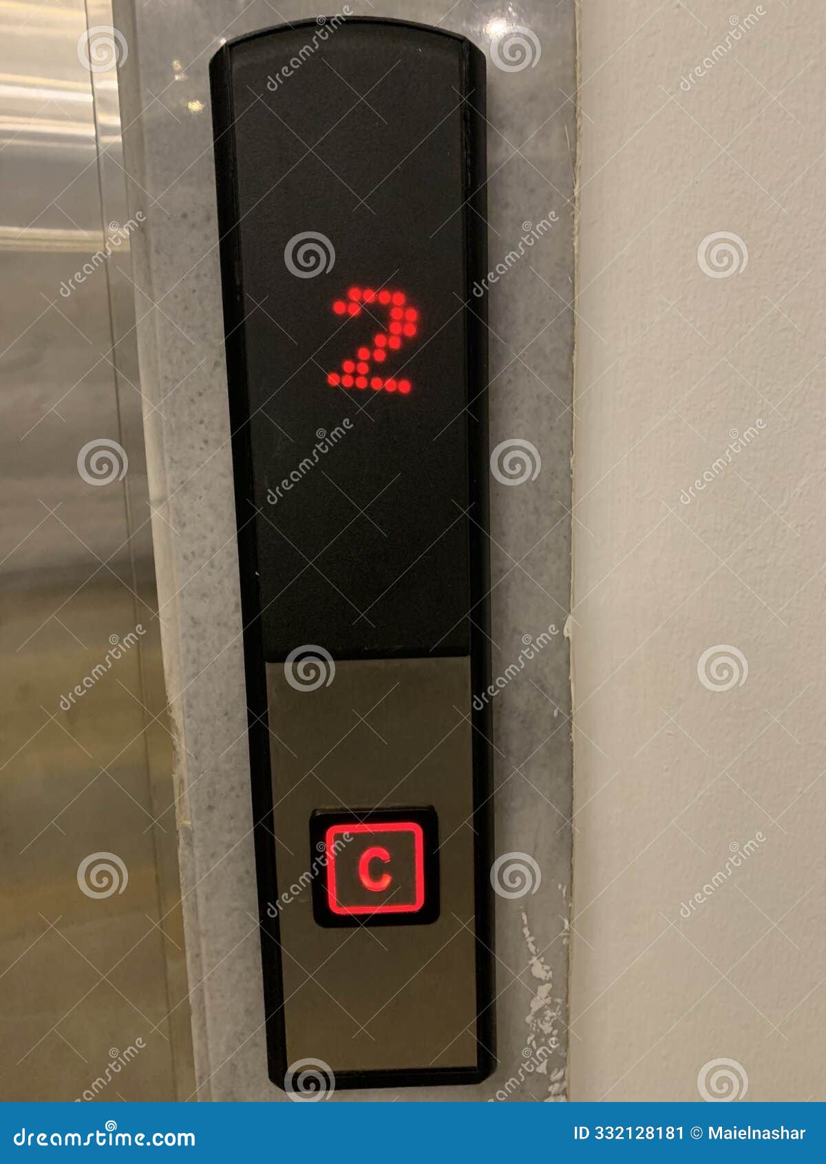 Elevator second floor stock image. Image of gadget, floor - 332128181
