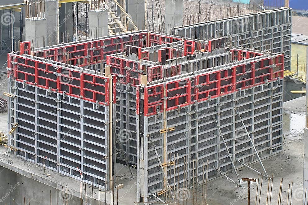 Elevator shaft formwork stock photo. Image of frame - 252252176