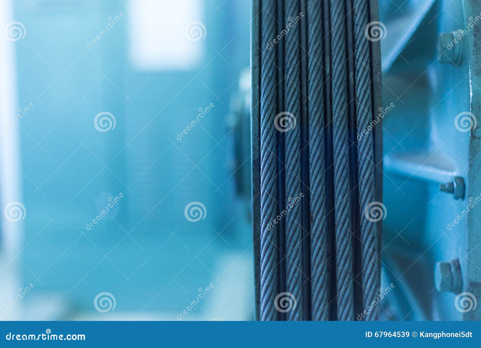 Elevator Shaft Maintenance Cable Control Stock Image - Image of steel ...