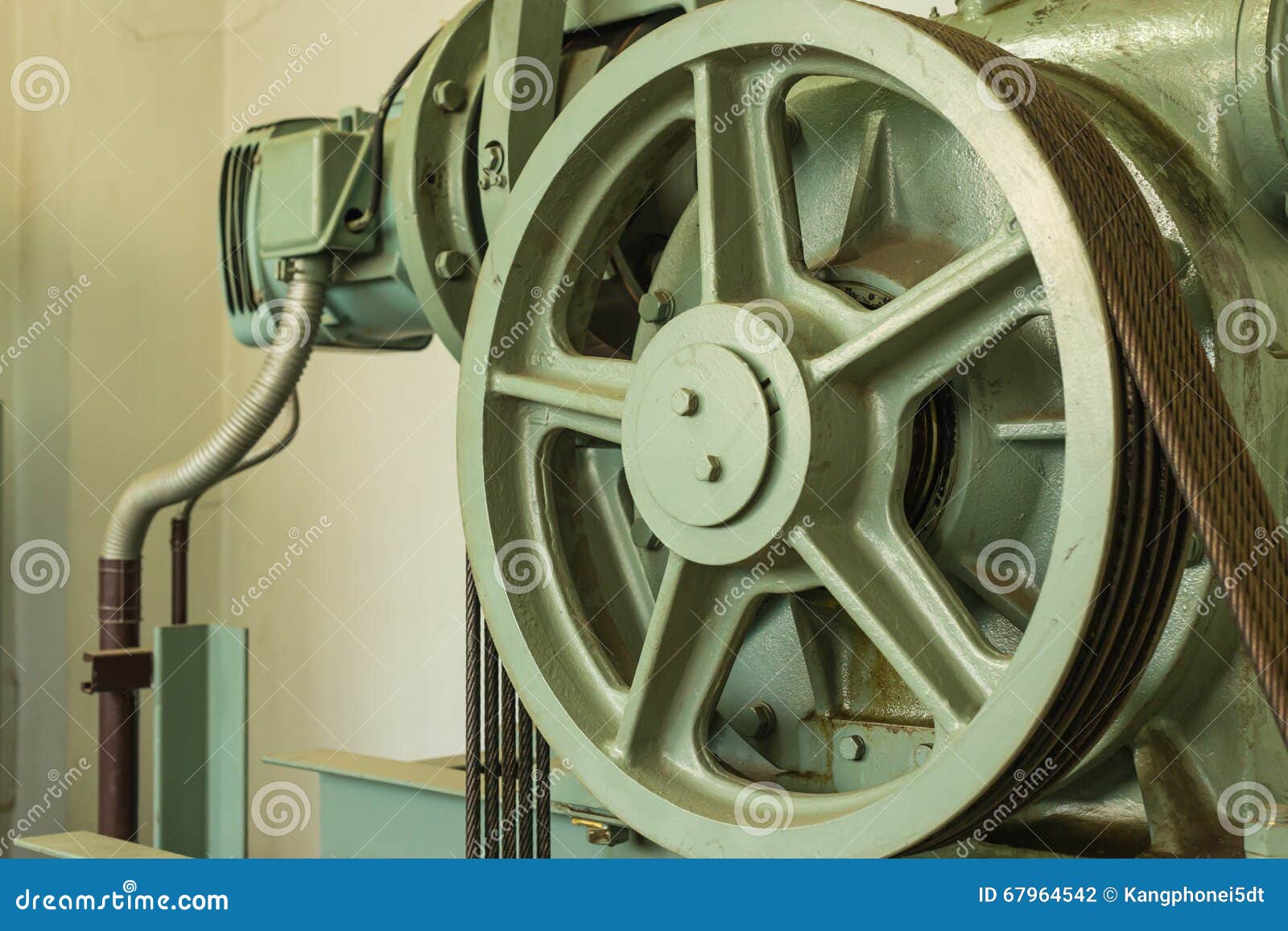 Elevator Shaft Maintenance Cable Control Stock Photo - Image of cable ...