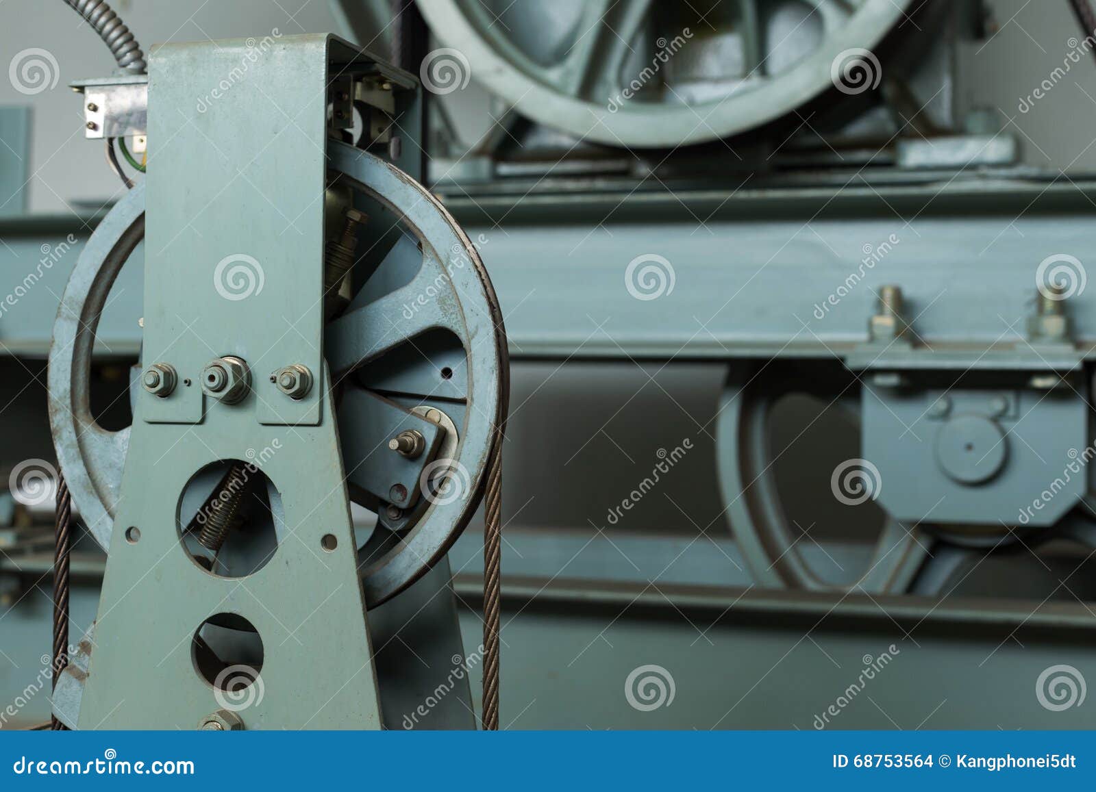 Elevator Shaft Maintenance. Cable Control Stock Photography ...