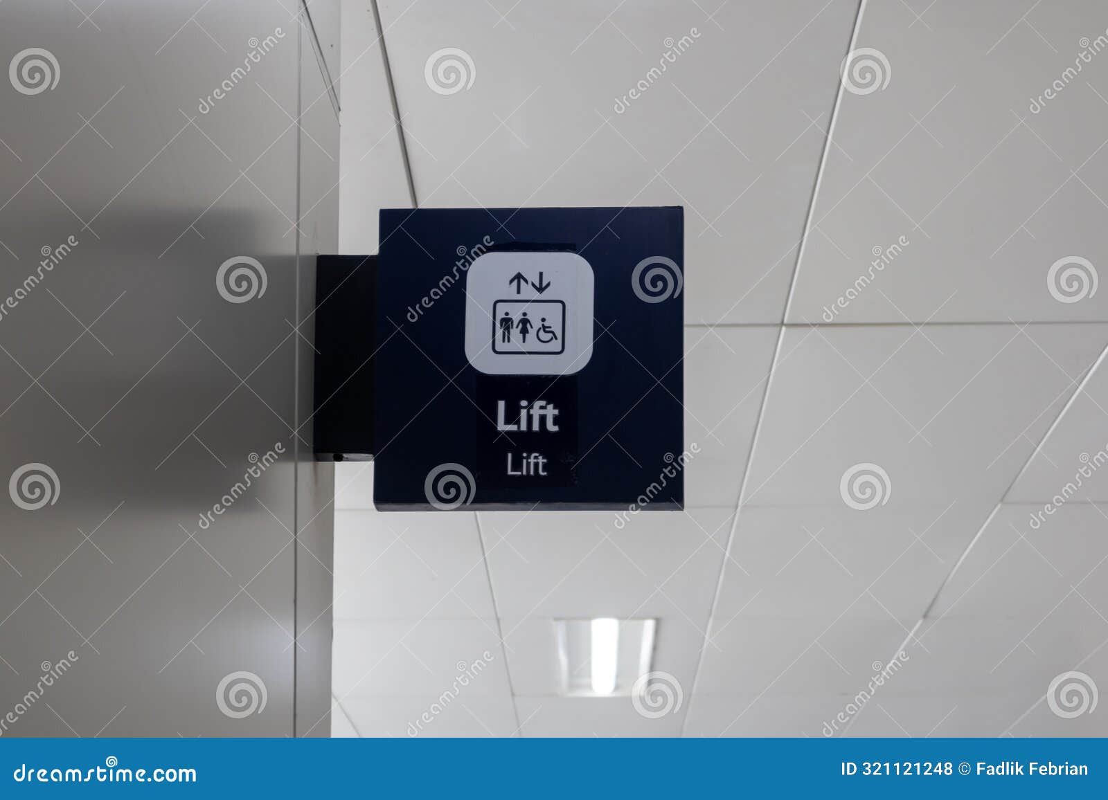 Elevator Sign Board or Handicap Lift Sign Board in the Station Stock ...