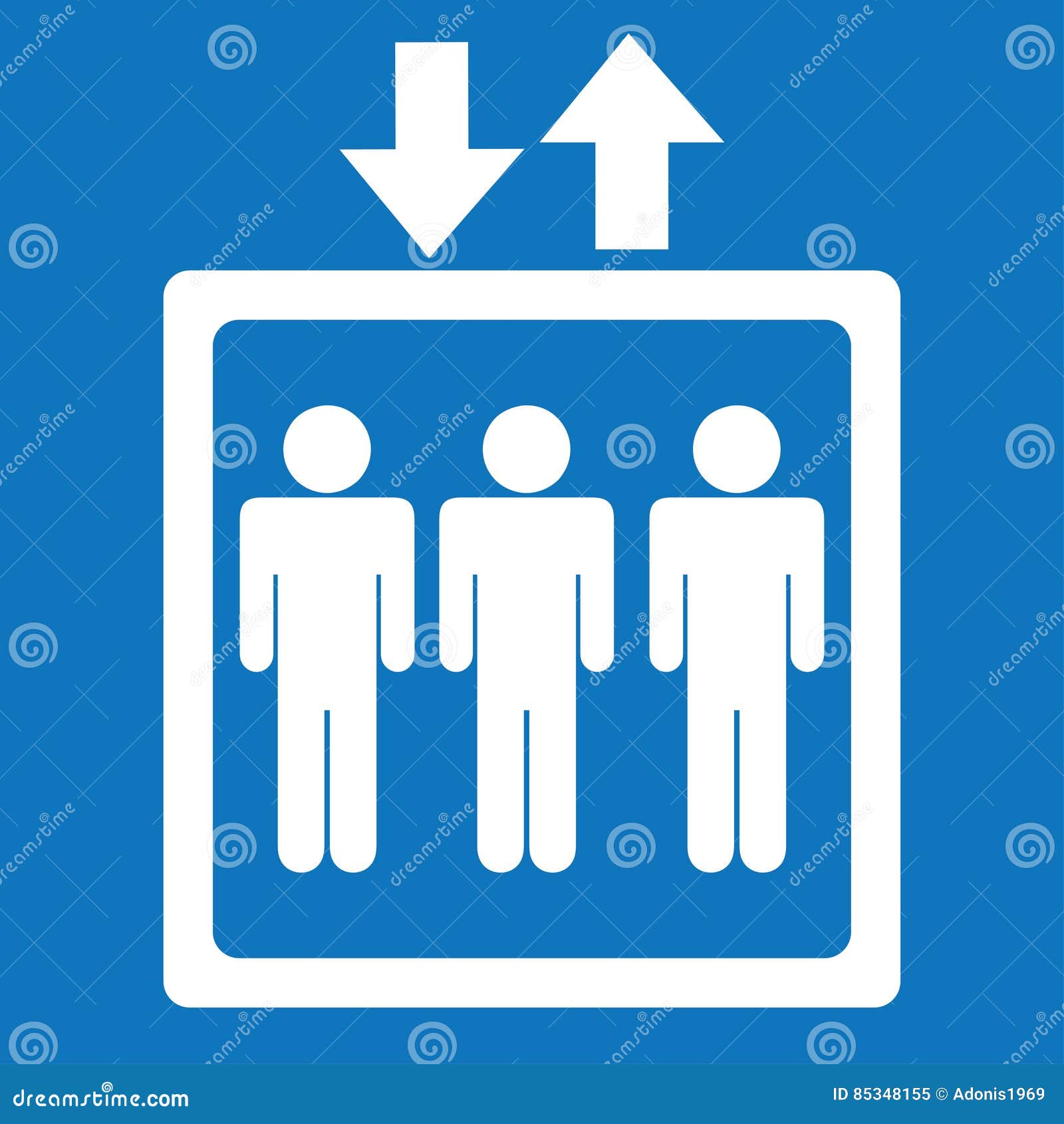 Elevator Sign. Black Isolated Symbol For Elevator. Simple Design ...